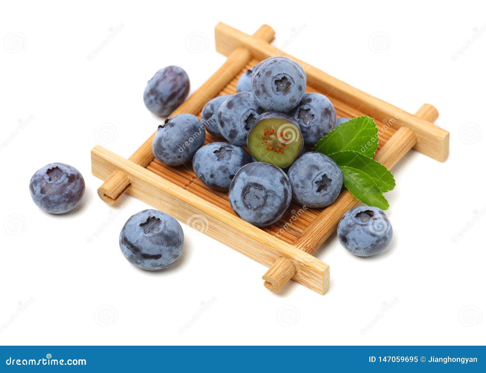 Blueberry on White Background Stock Image - Image of health, healthy ...