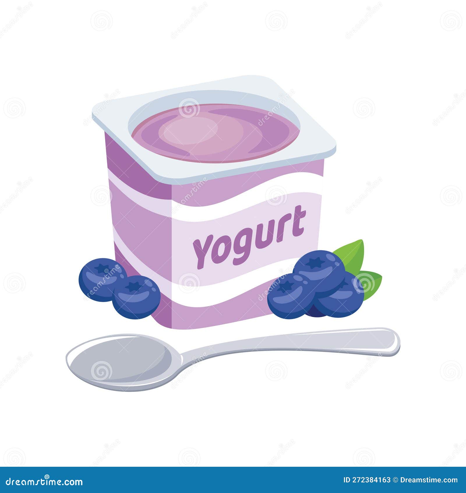 Blueberry Yogurt Plastic Cup Icon Vector Stock Vector - Illustration of ...