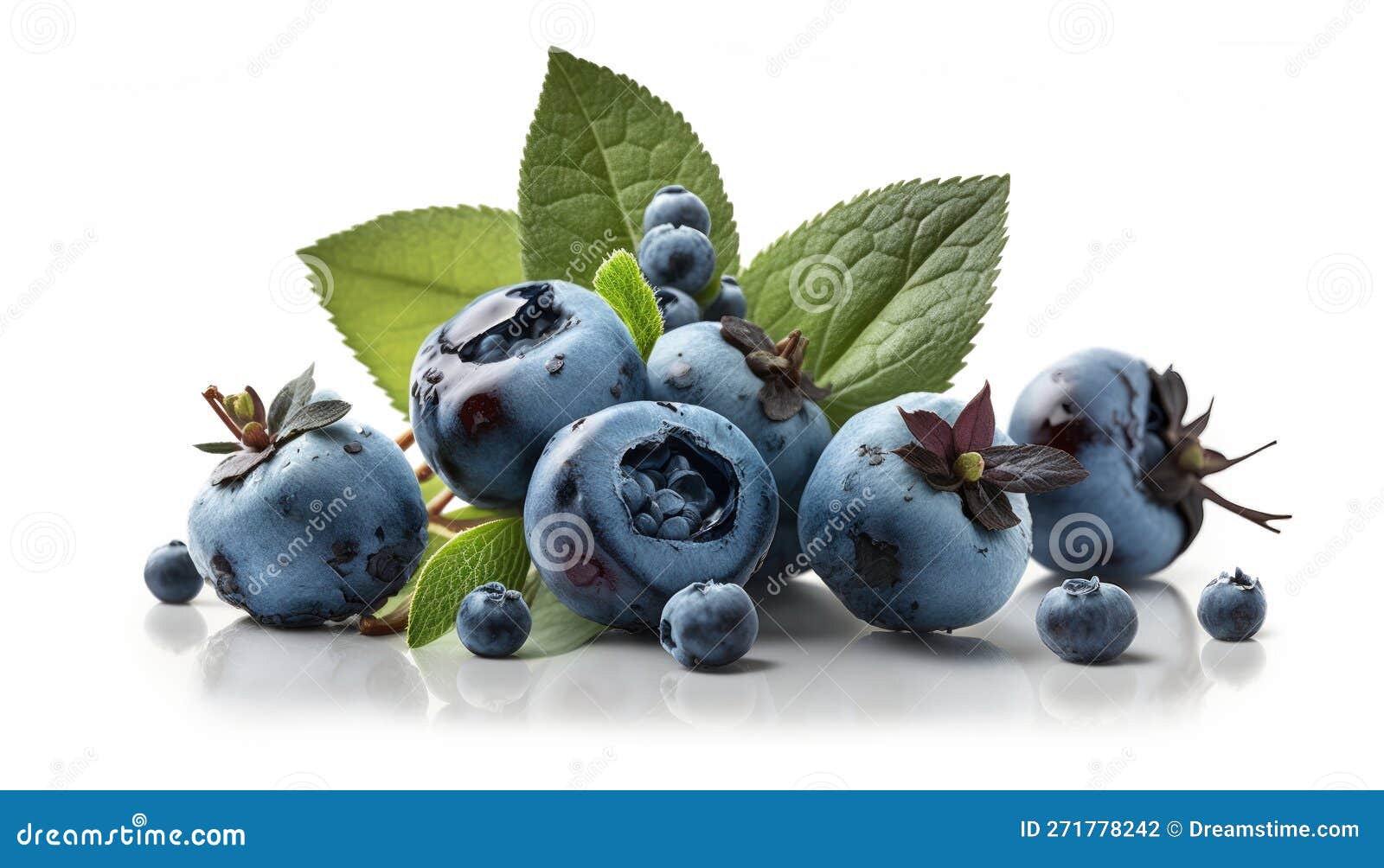 Blueberrys Solated on White Background, Full Depth of Field, High ...