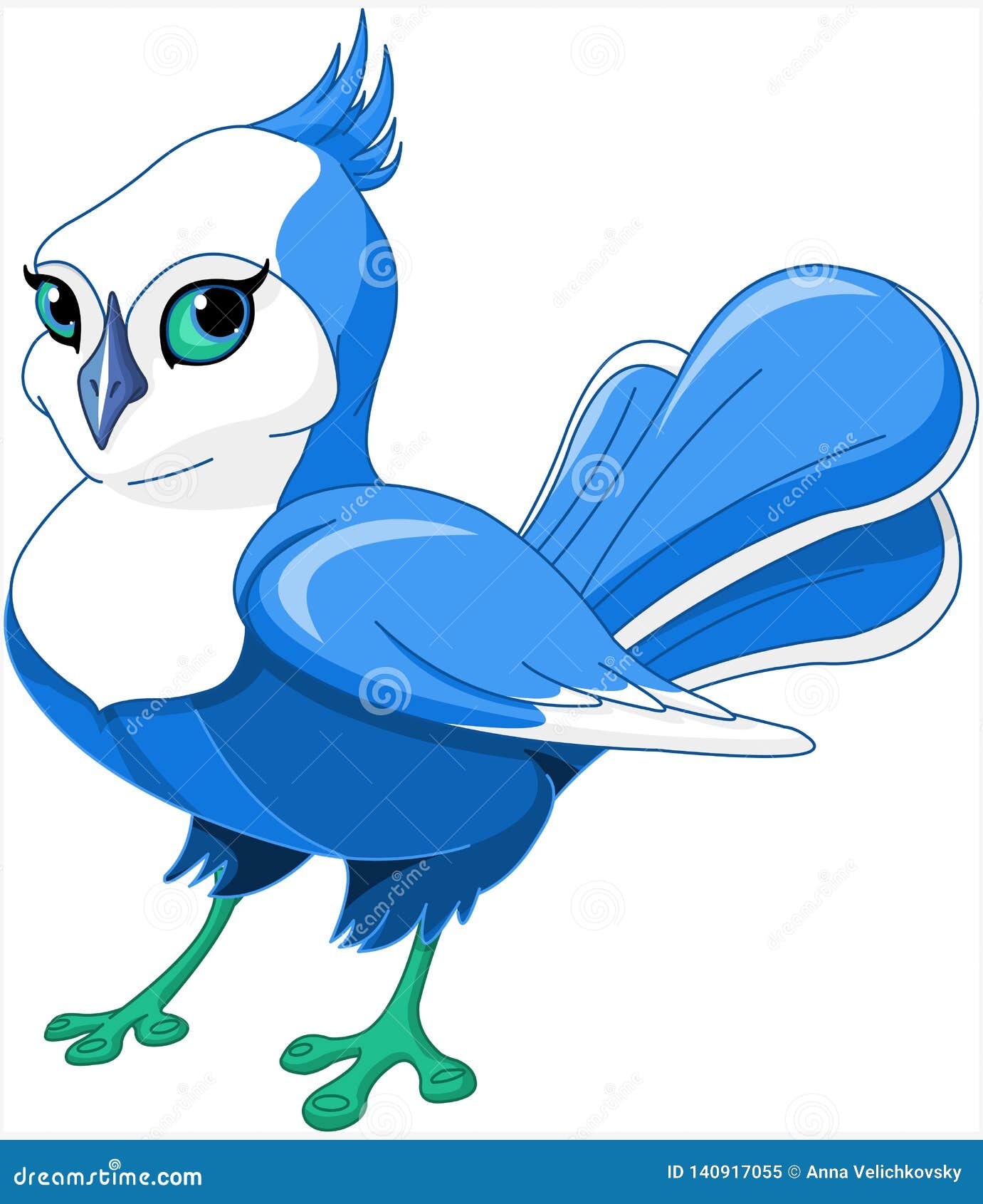 Cute Bluebird Cartoon Flying Vector Illustration | CartoonDealer.com ...
