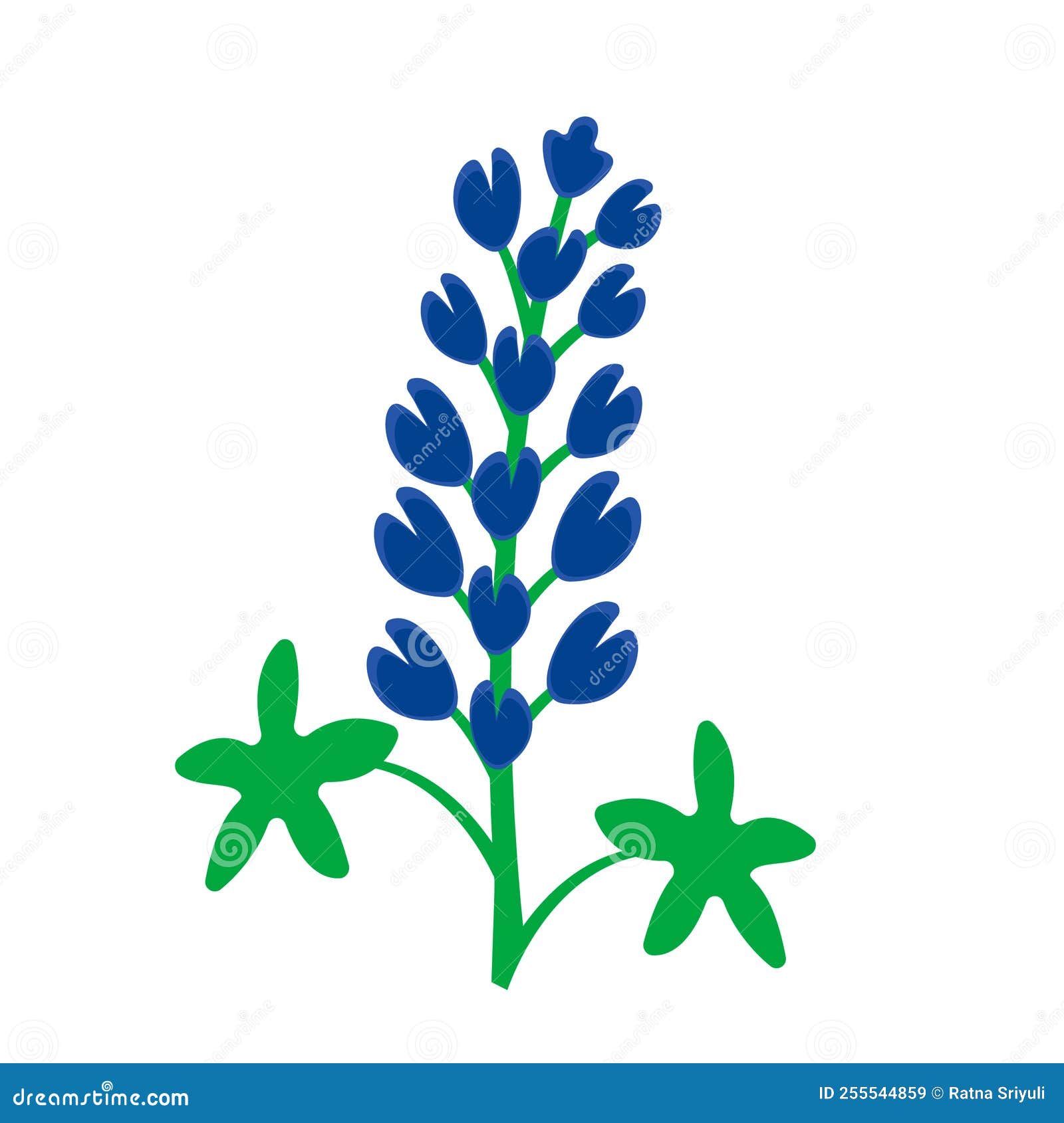 Bluebonnet Design Vector Flat Isolated Illustration Stock Vector ...