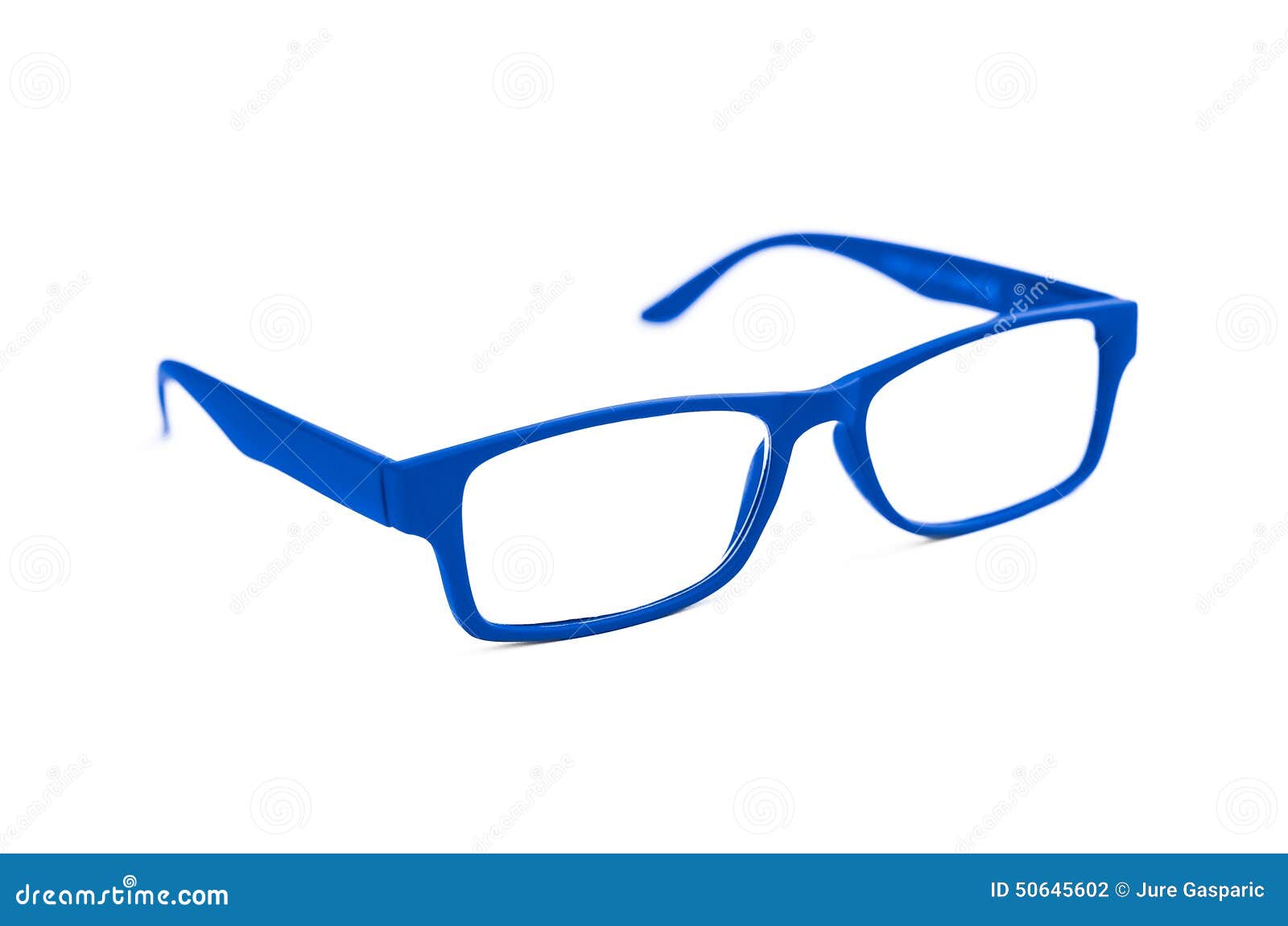 BlueEye Glasses Isolated on White Shallow Depth of Field and Soft Focus ...