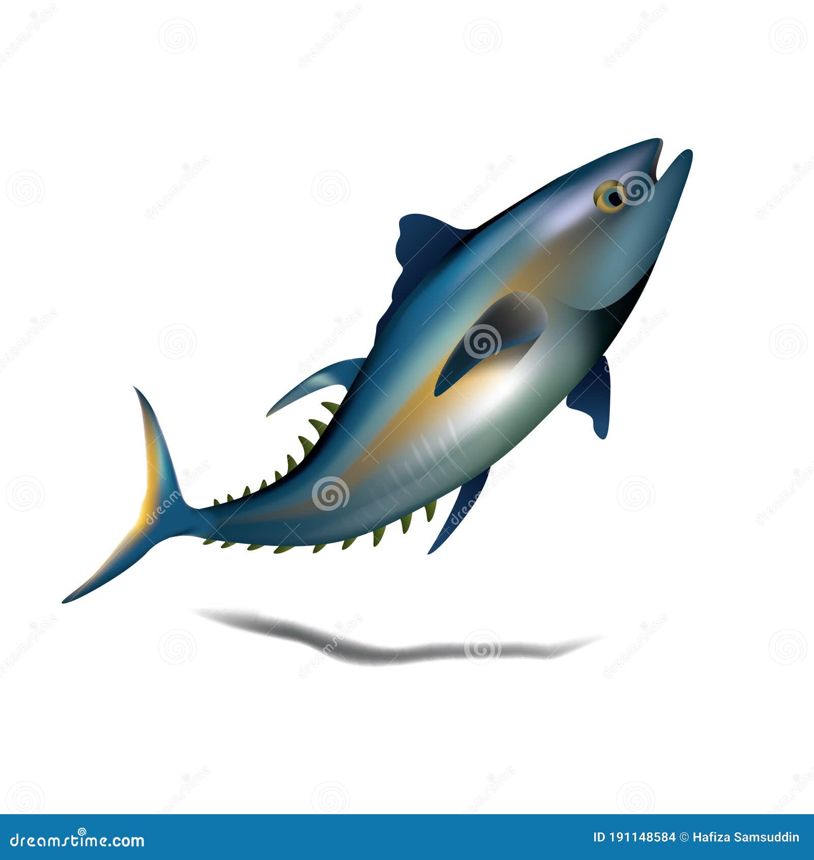 Bluefin Tuna Fish. Vector Illustration Decorative Design Stock Vector ...