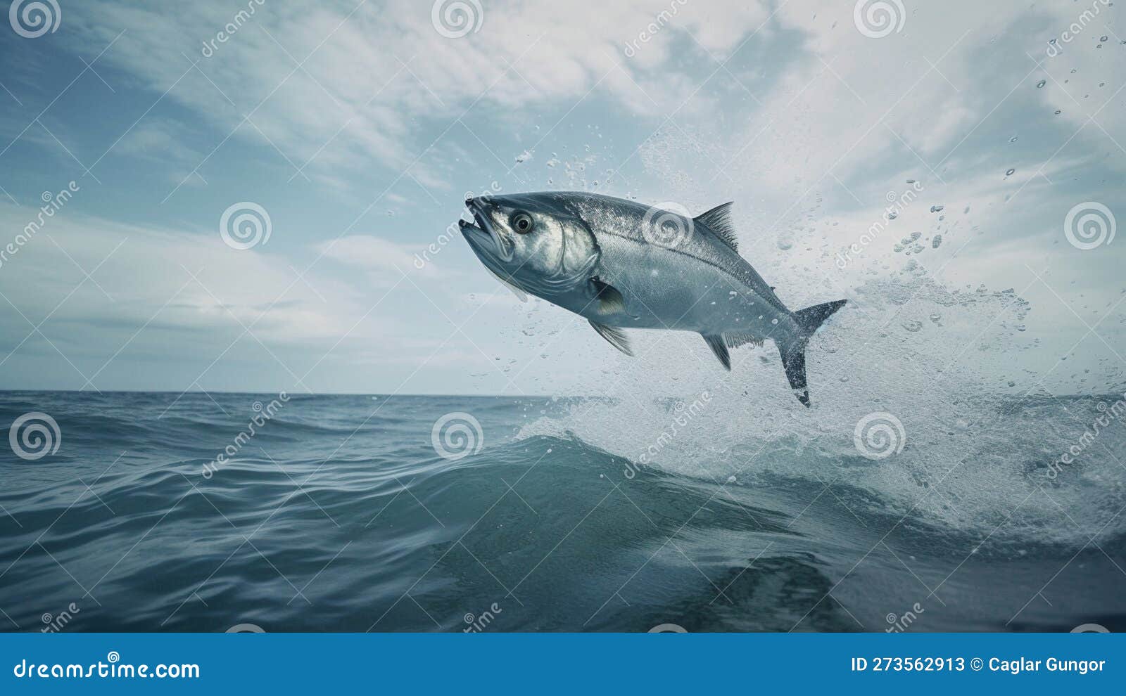 Bluefish Jumping Out Of Water Royalty-Free Stock Photography ...