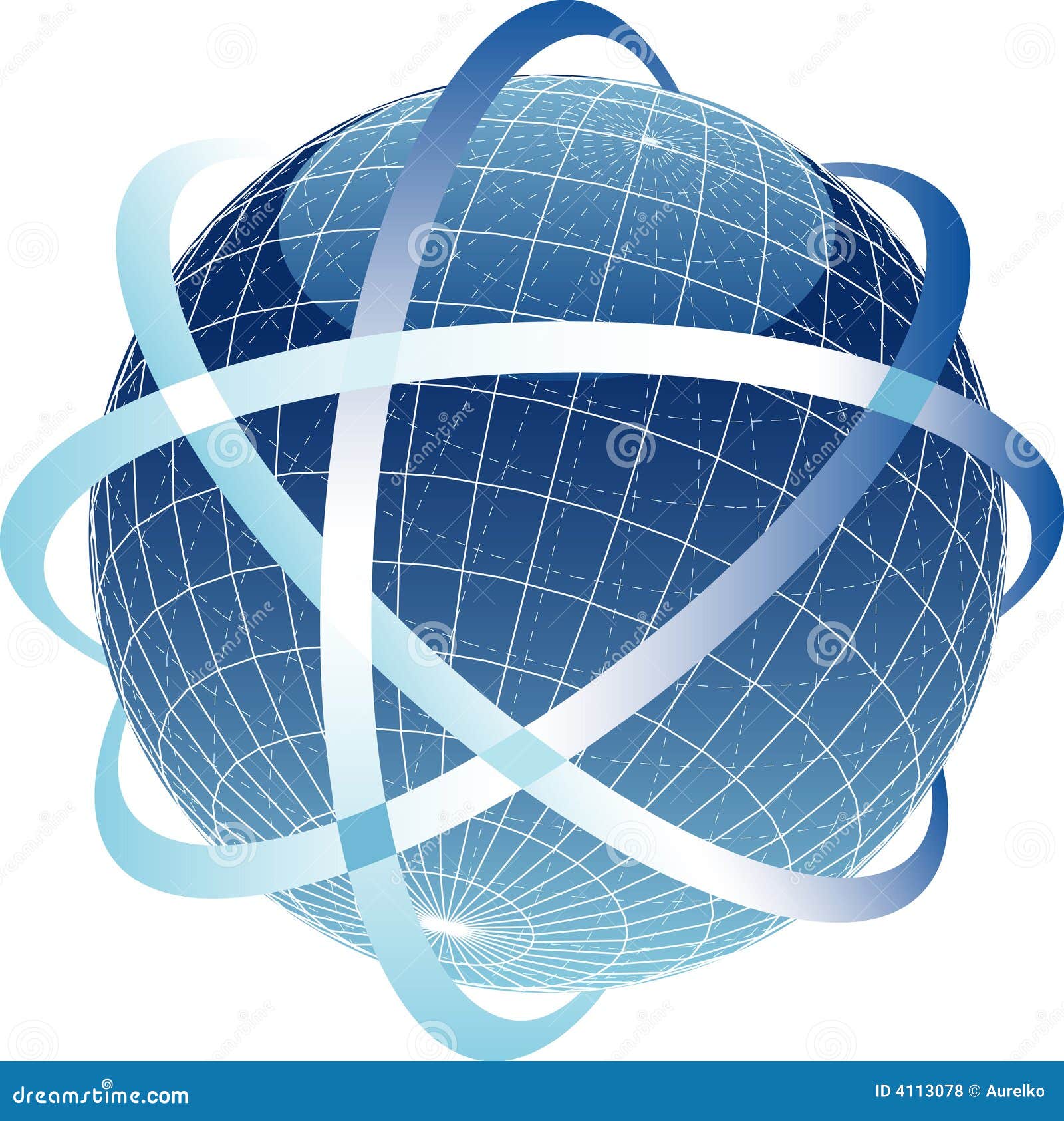Blueglobesatelitte stock vector. Illustration of mesh - 4113078