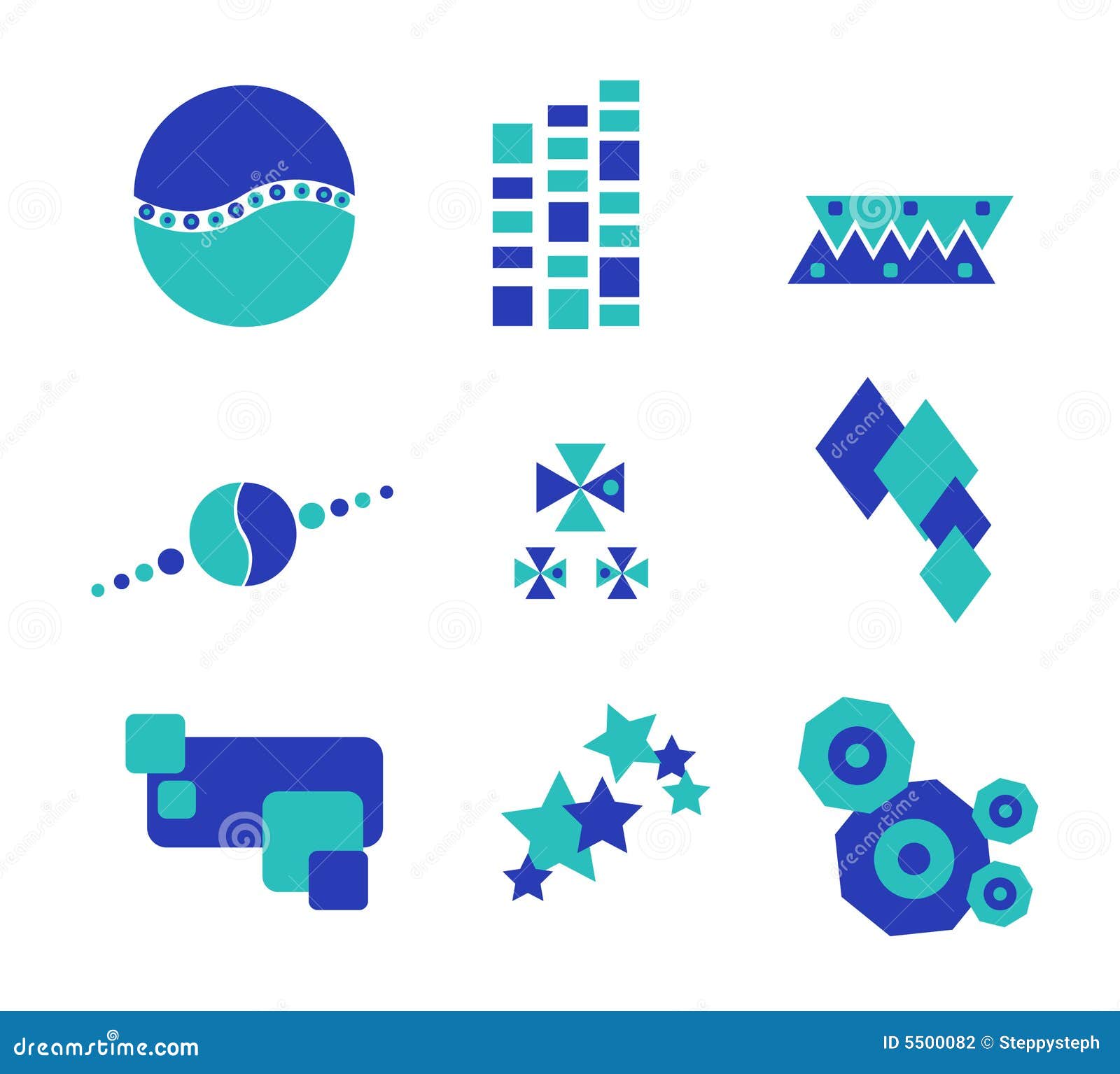 BlueGreen Abstract Design stock vector. Illustration of logo - 5500082