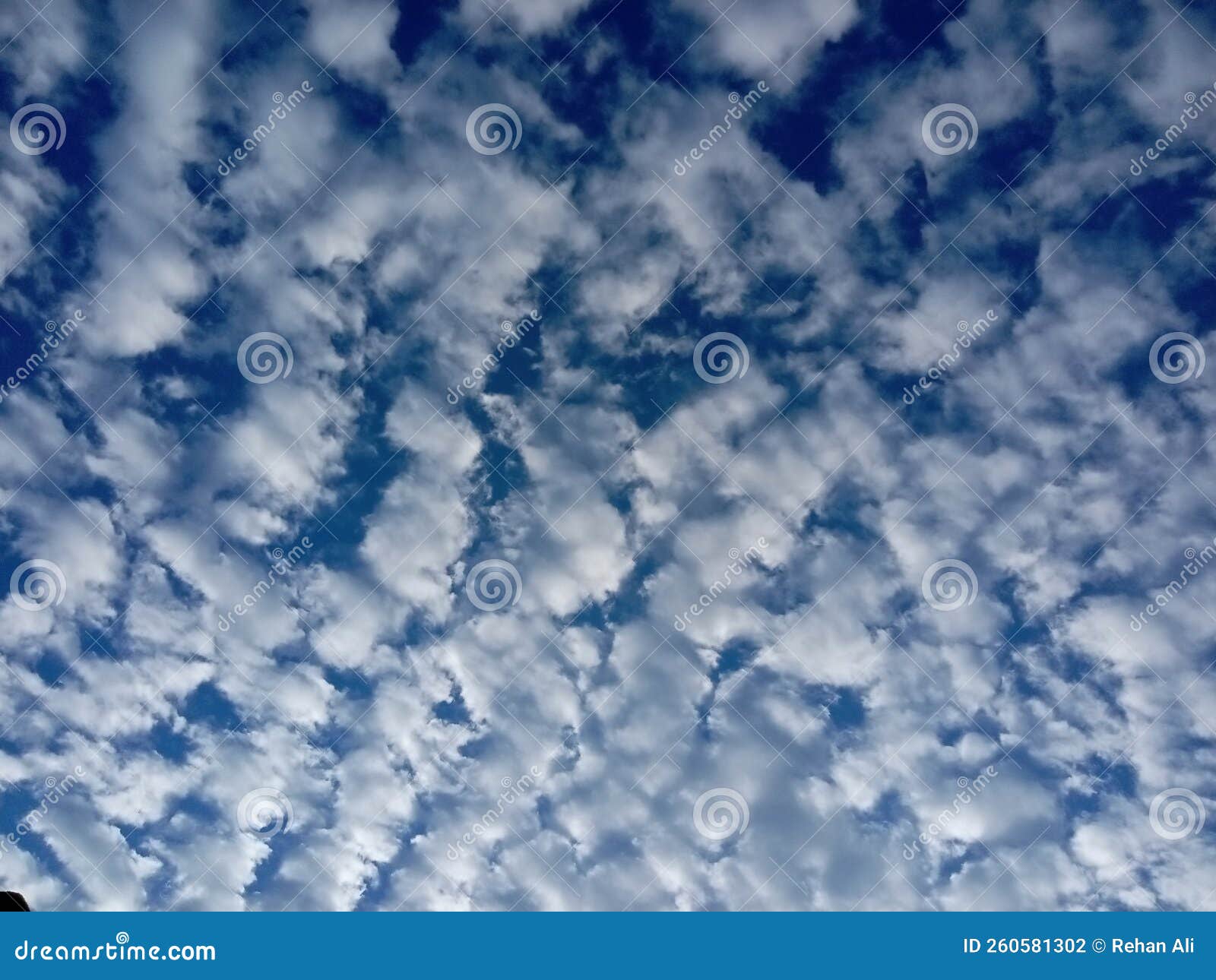 Blueish Sky and Wave Like Clouds Stock Photo - Image of clouds, wave ...