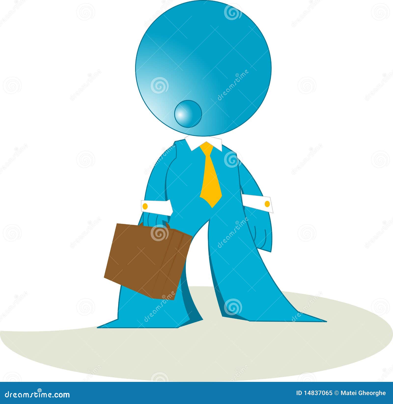 Blueman Businessman Cartoon Stock Illustration - Illustration of ...