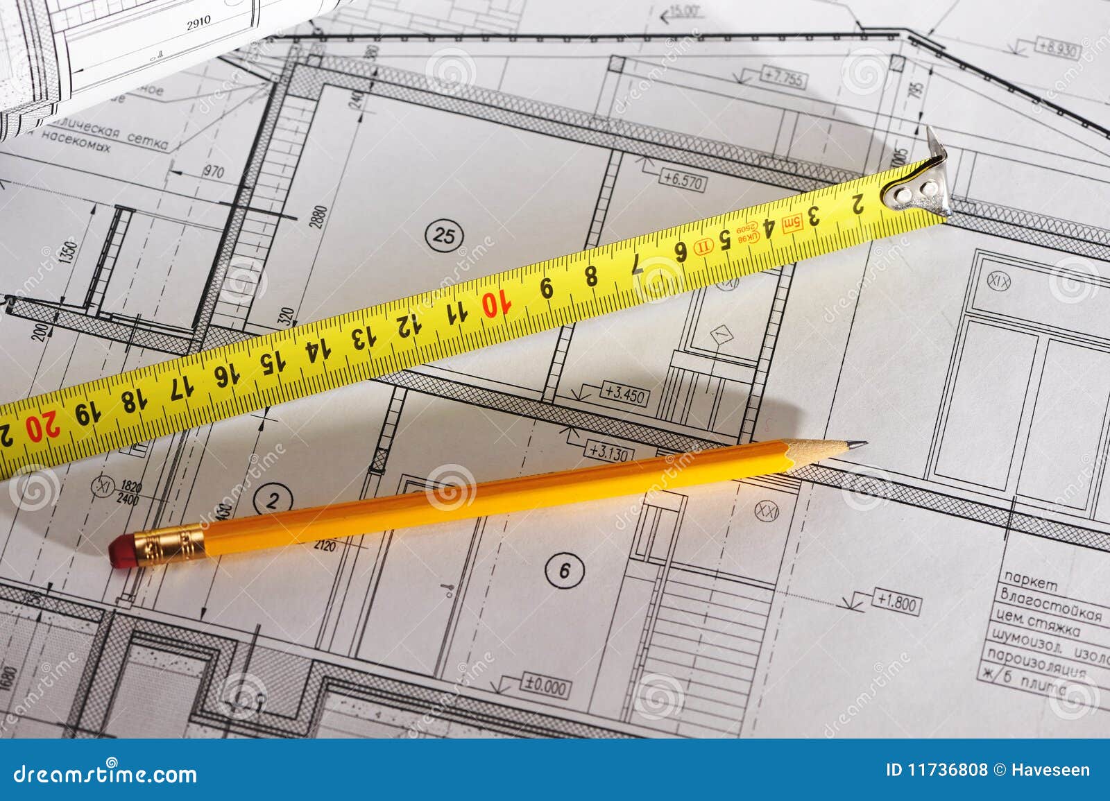 Blueprint stock photo. Image of print, drafting, measure - 11736808