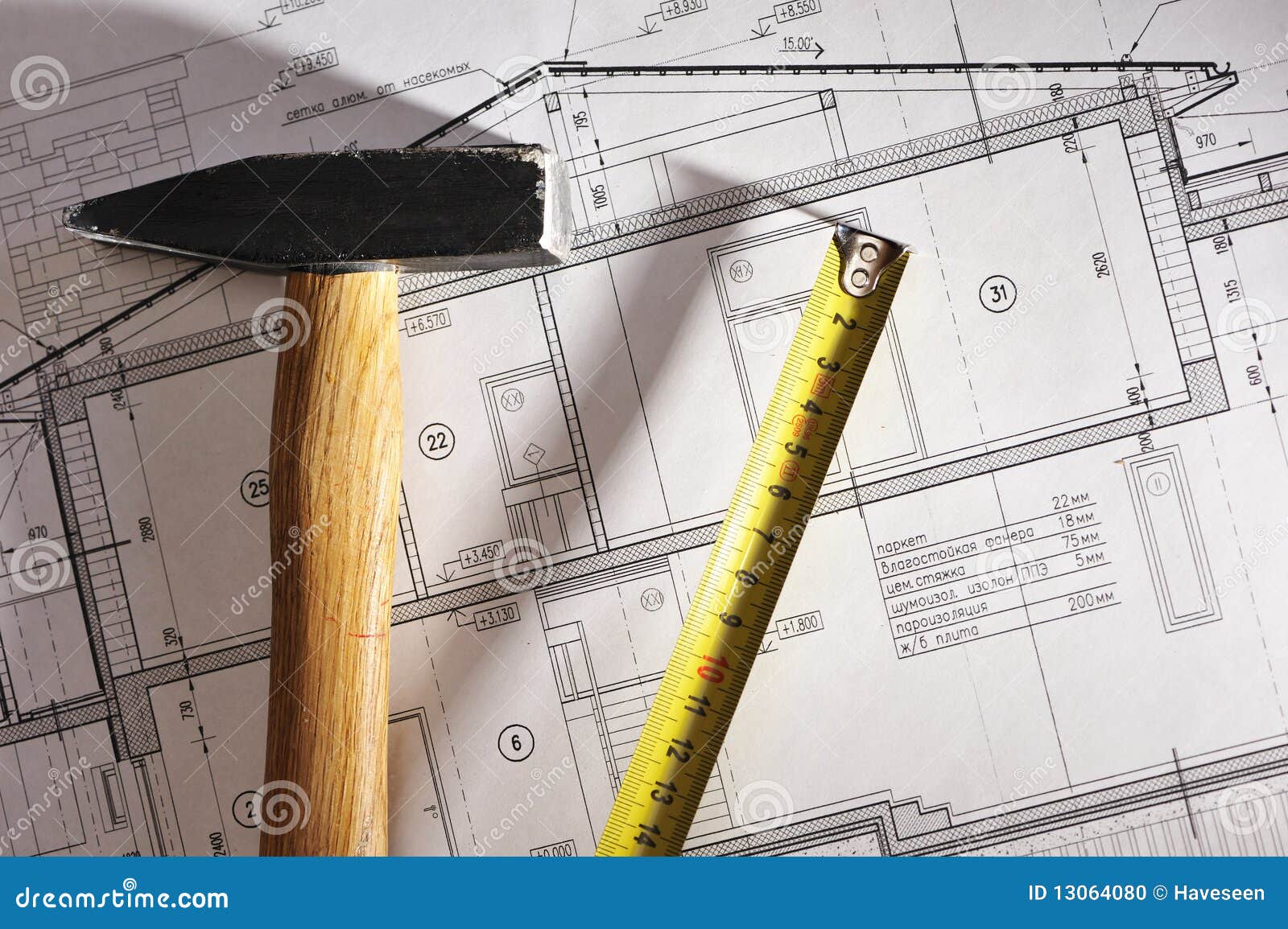 Blueprint stock photo. Image of architect, print, contractor - 13064080
