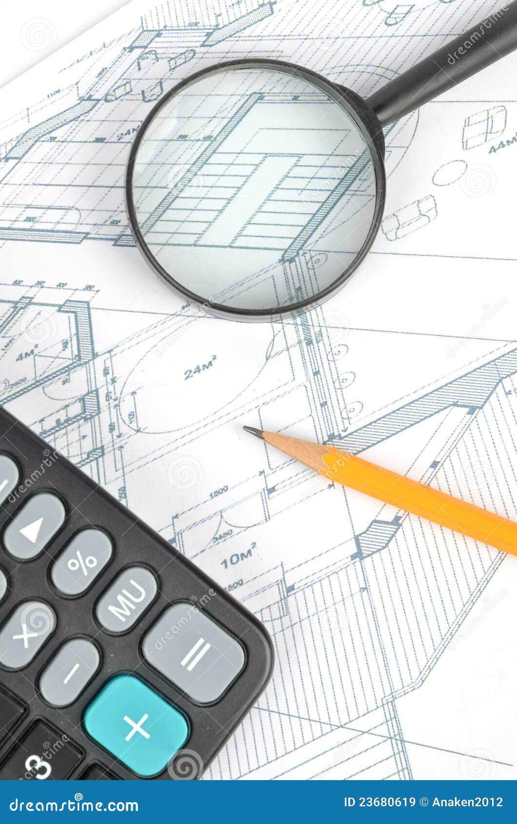 Blueprint stock image. Image of paper, sign, button, sheet - 23680619