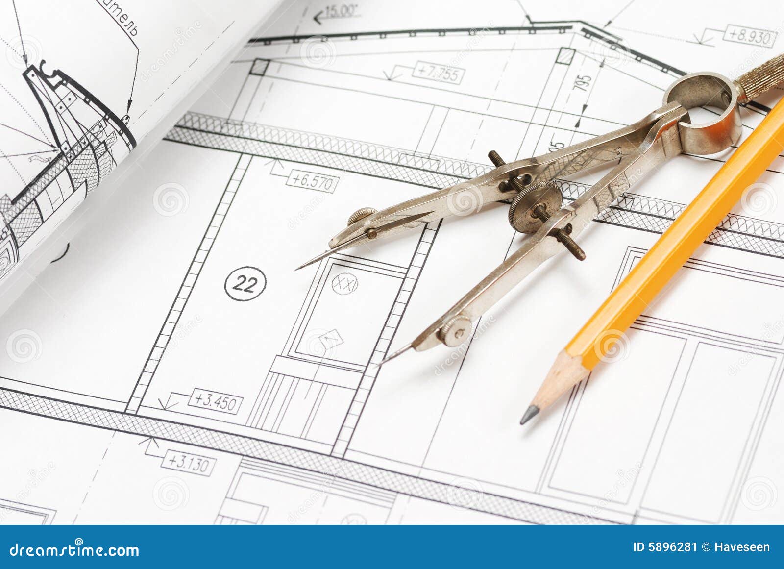 Blueprint stock image. Image of carpenter, construction - 5896281