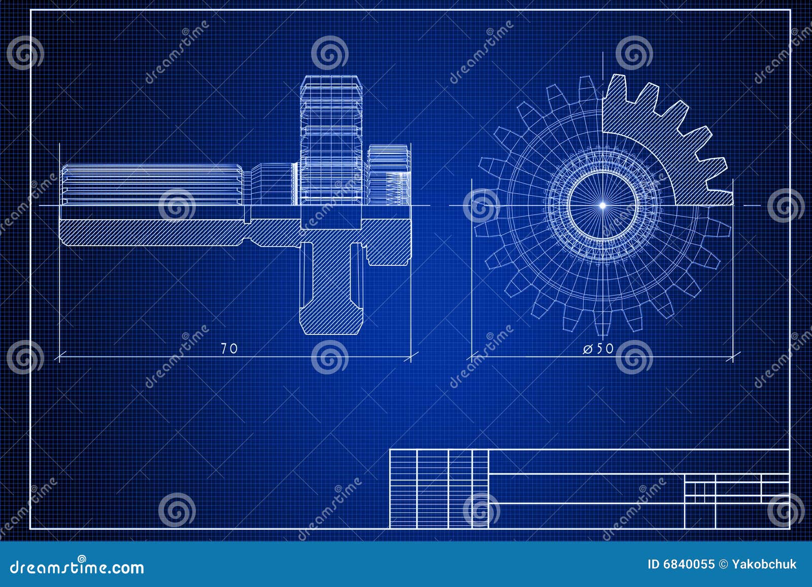 Blueprint stock illustration. Illustration of blue, construction - 6840055