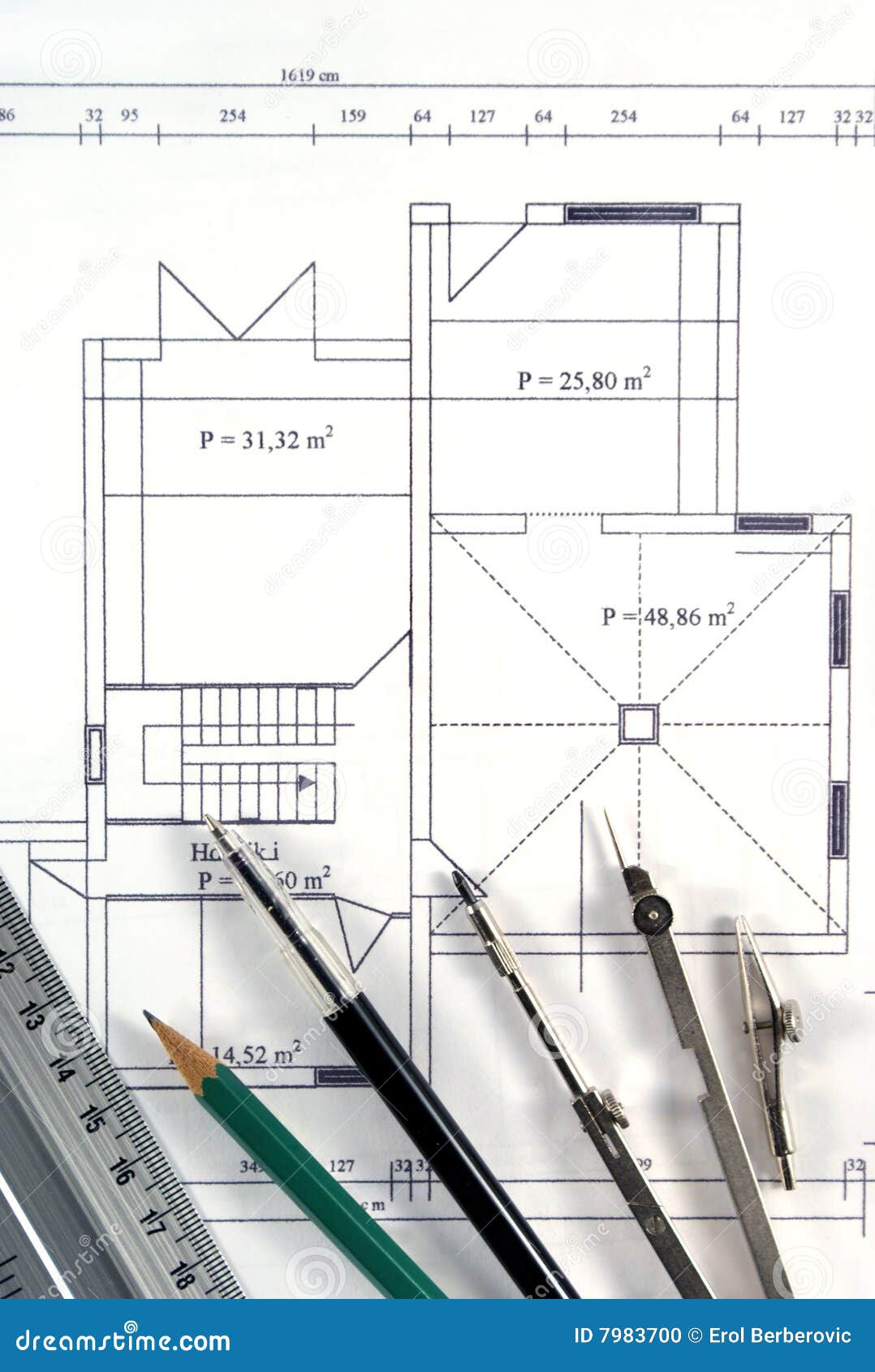 Blueprint stock photo. Image of constructional, line, outline - 7983700