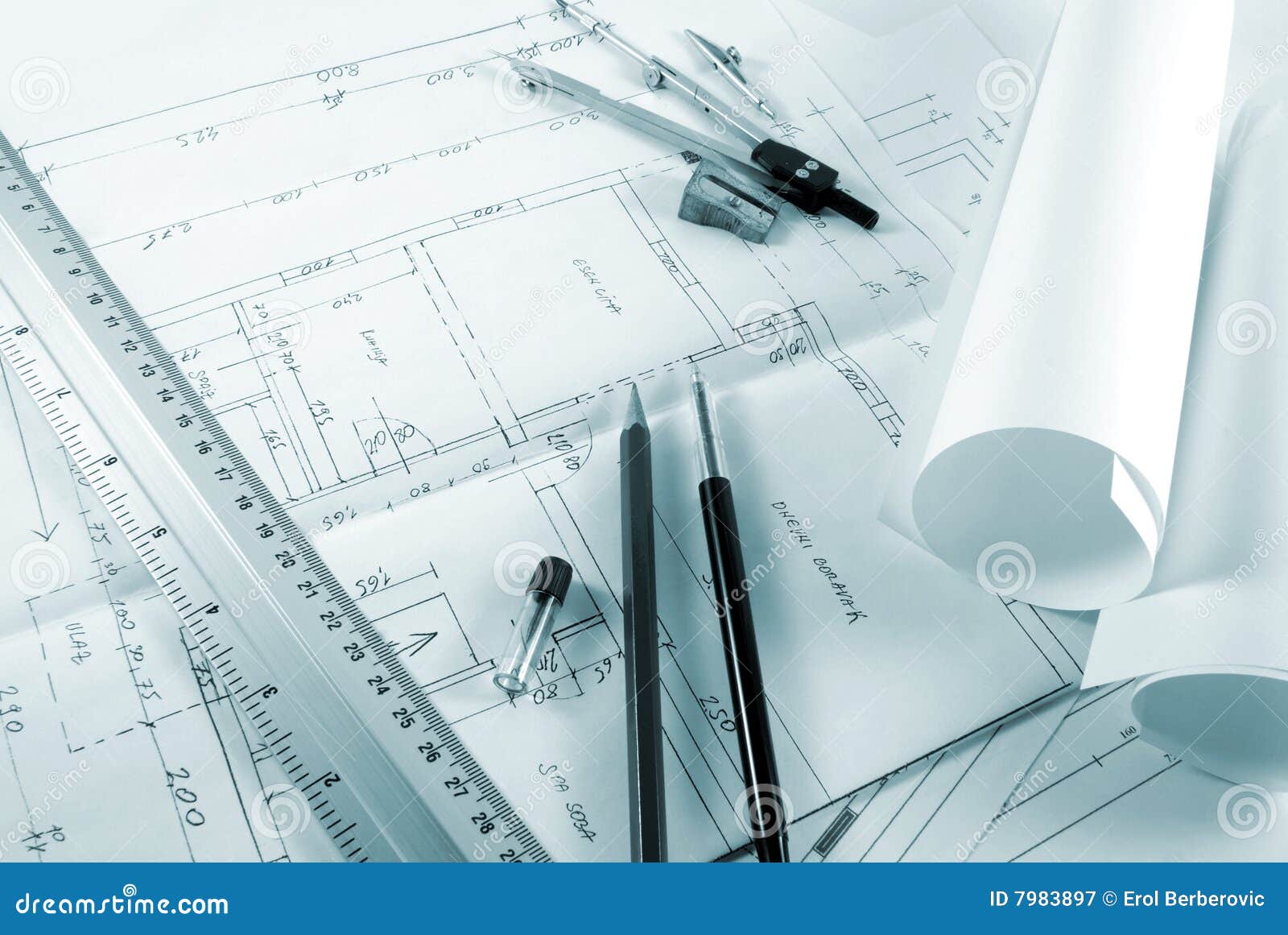 Blueprint stock image. Image of outline, drafting, design - 7983897