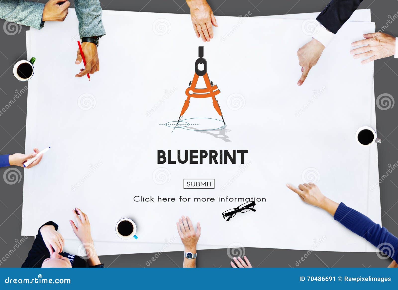 Blueprint Architect Dimensions Project Drafting Concept Stock Image ...