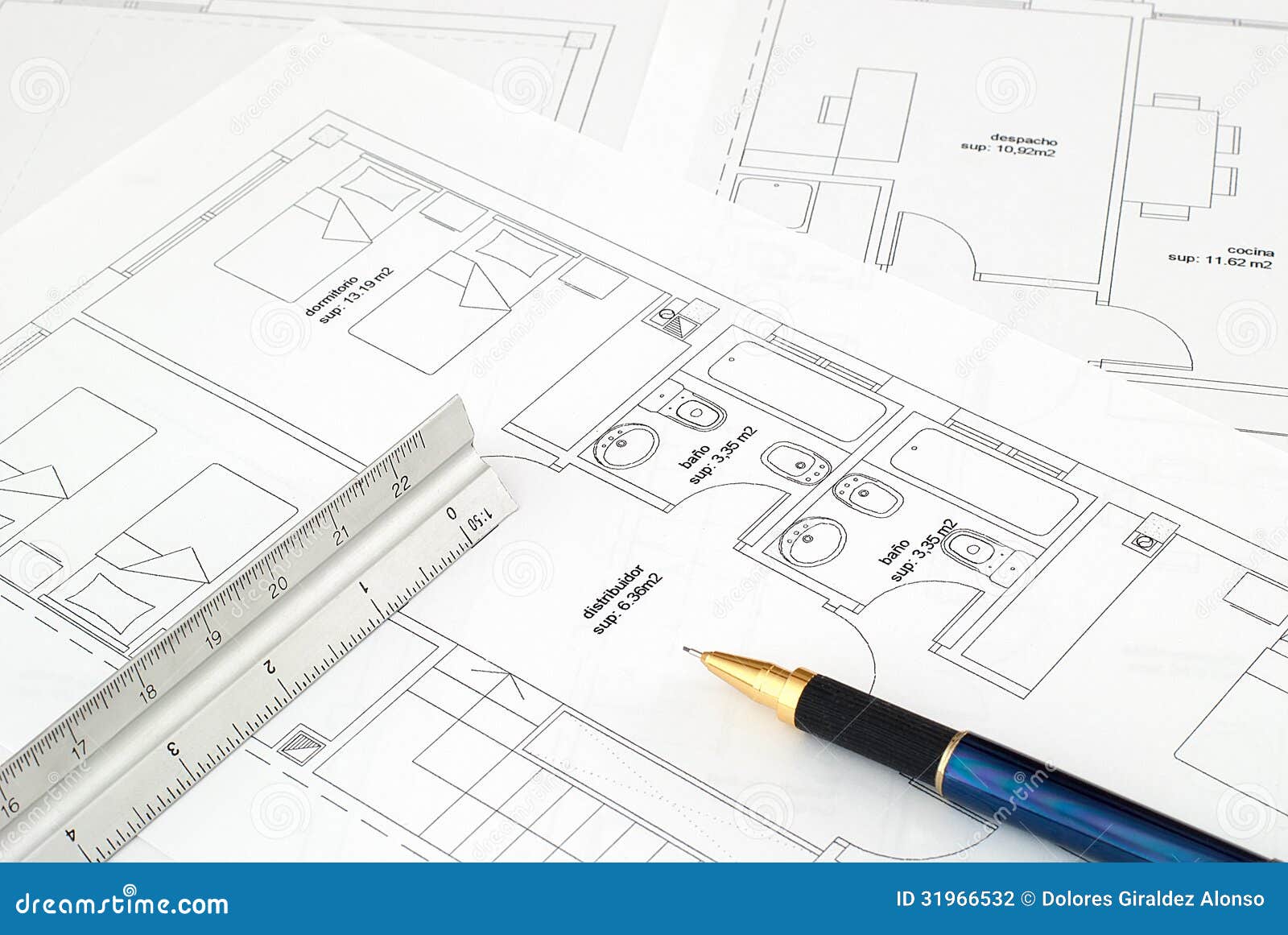 Blueprint stock photo. Image of document, drafting, drawing - 31966532