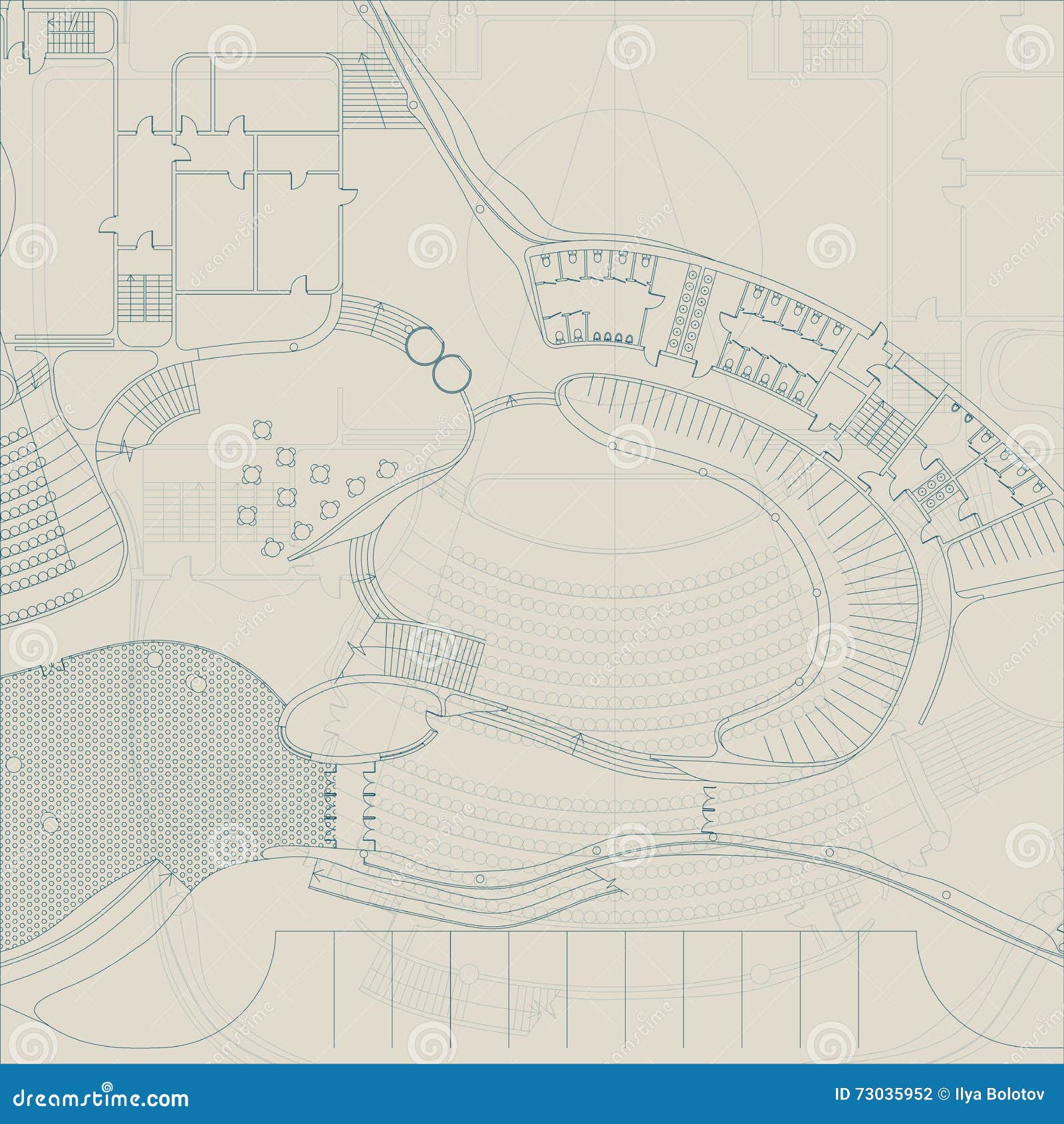 Blueprint. Architectural Background. Stock Vector - Illustration of ...