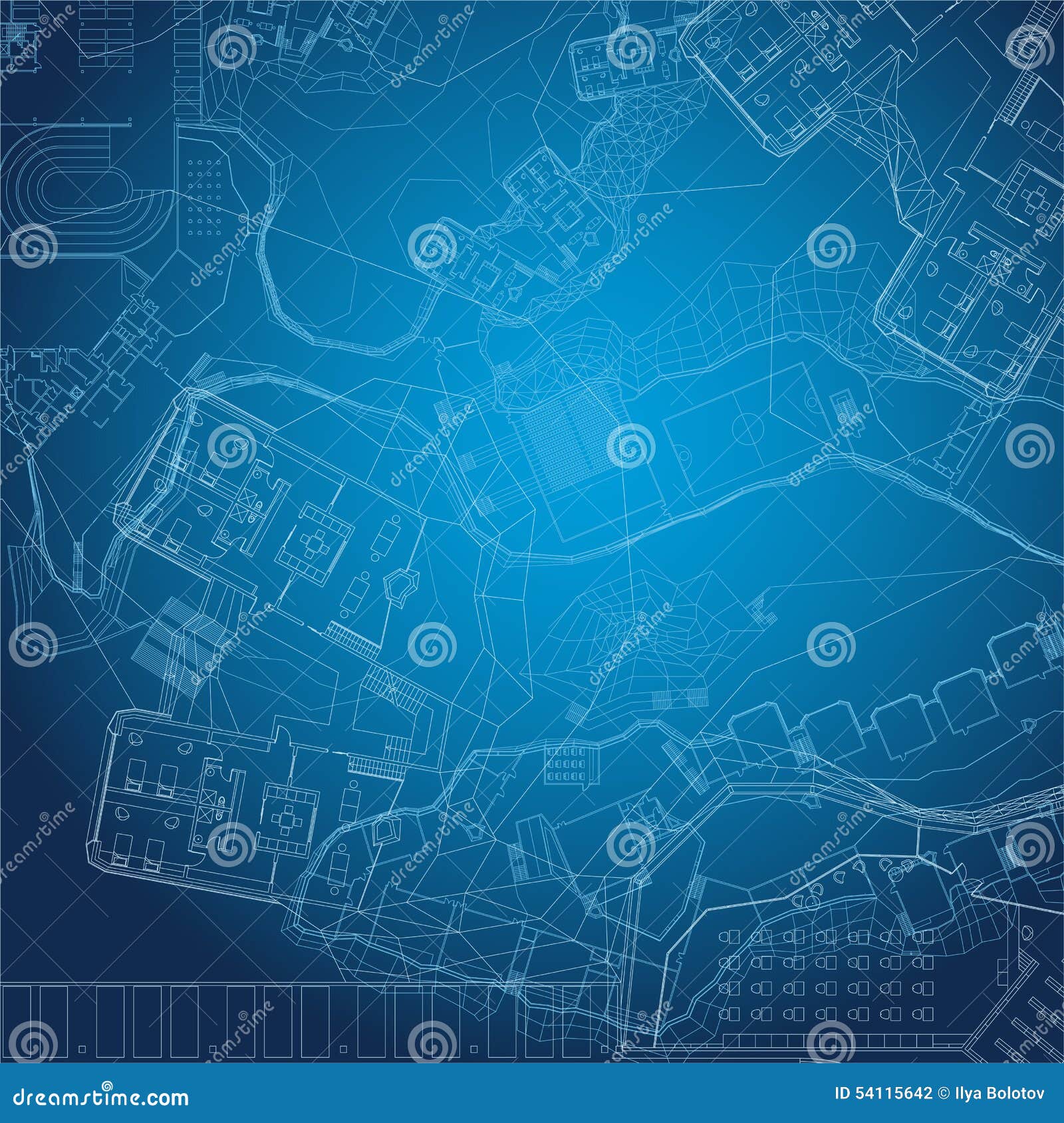 Blueprint. stock vector. Illustration of idea, detailed - 54115642