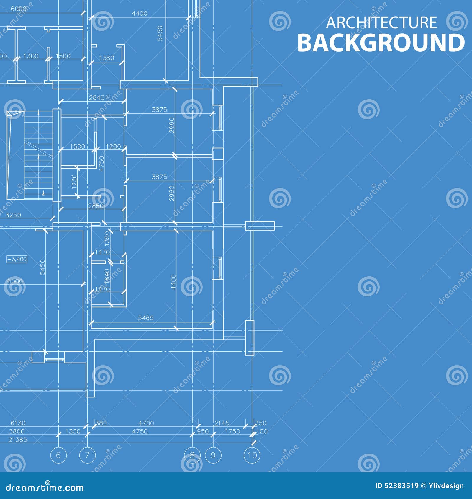 Blueprint Architecture Model Stock Vector - Illustration of background ...