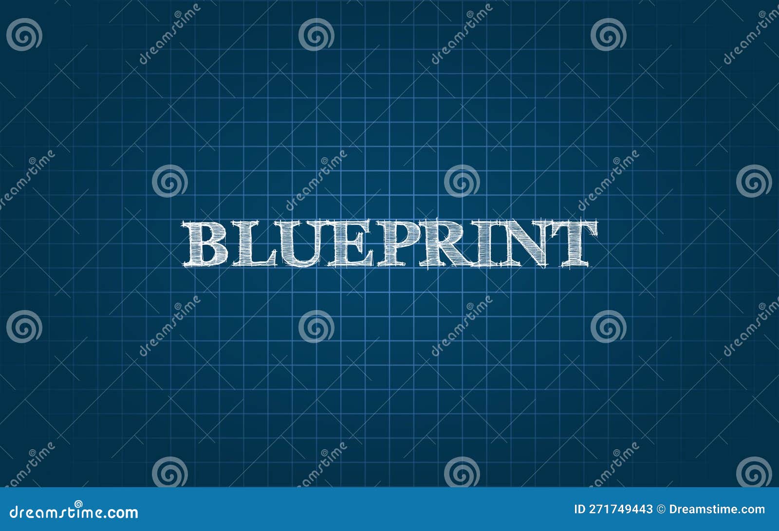 Blueprint Background. Dark Blue Backdrop with Lines for Technical ...