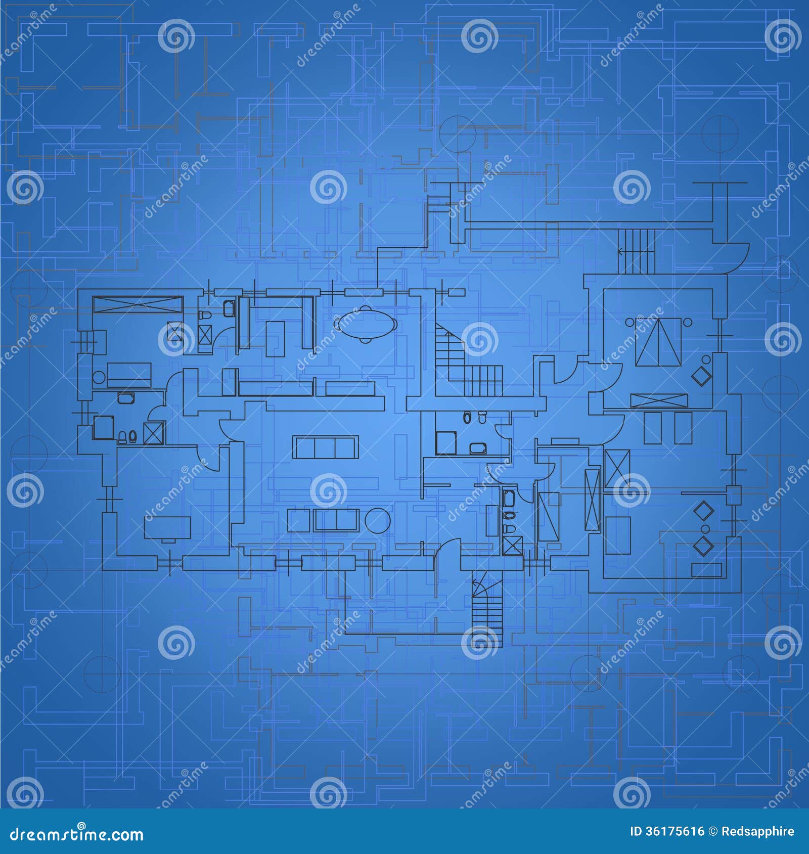 Blueprint Background stock illustration. Illustration of engineering ...
