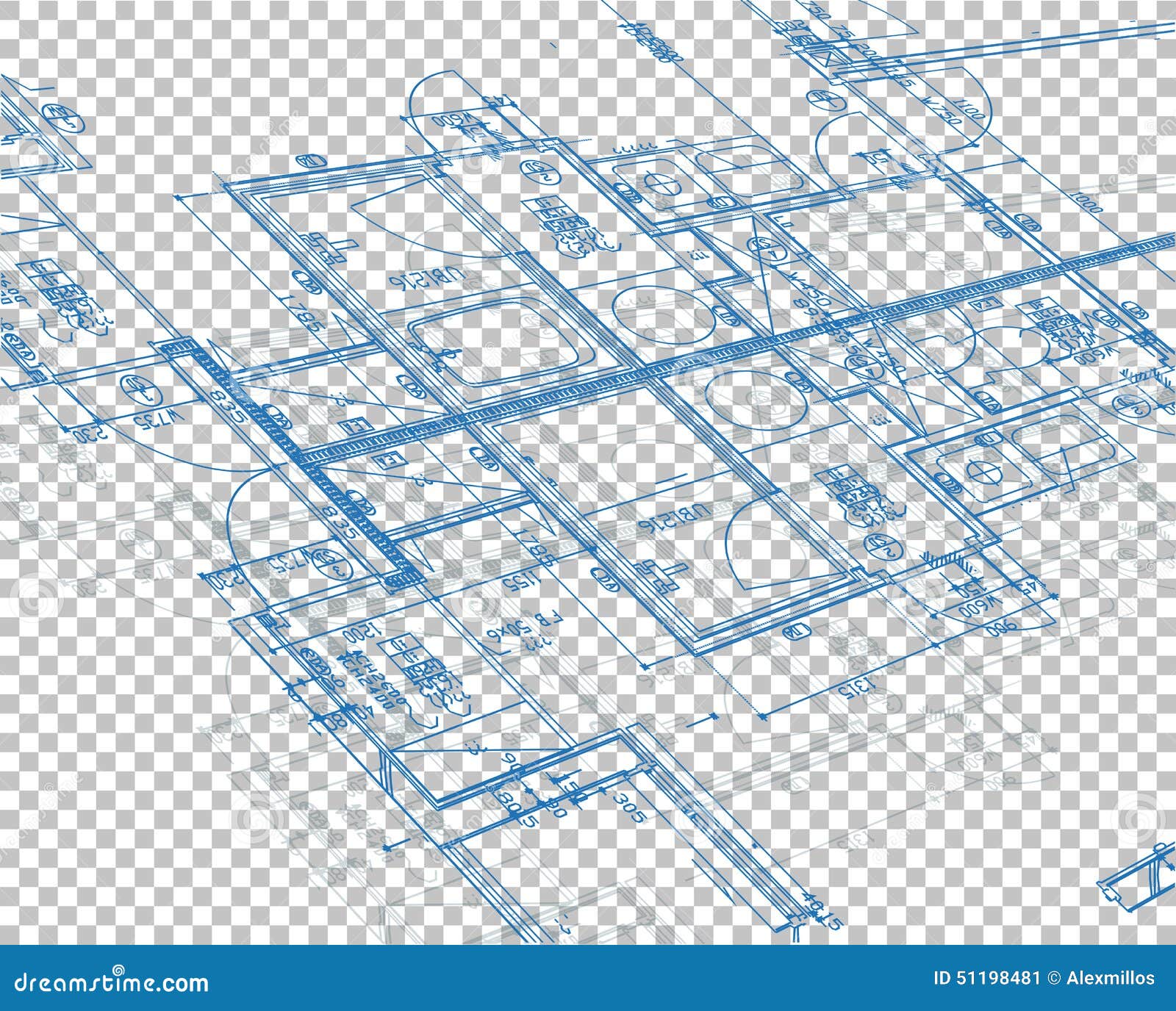 Blueprint Blank Layer Background Stock Illustration - Illustration of ...