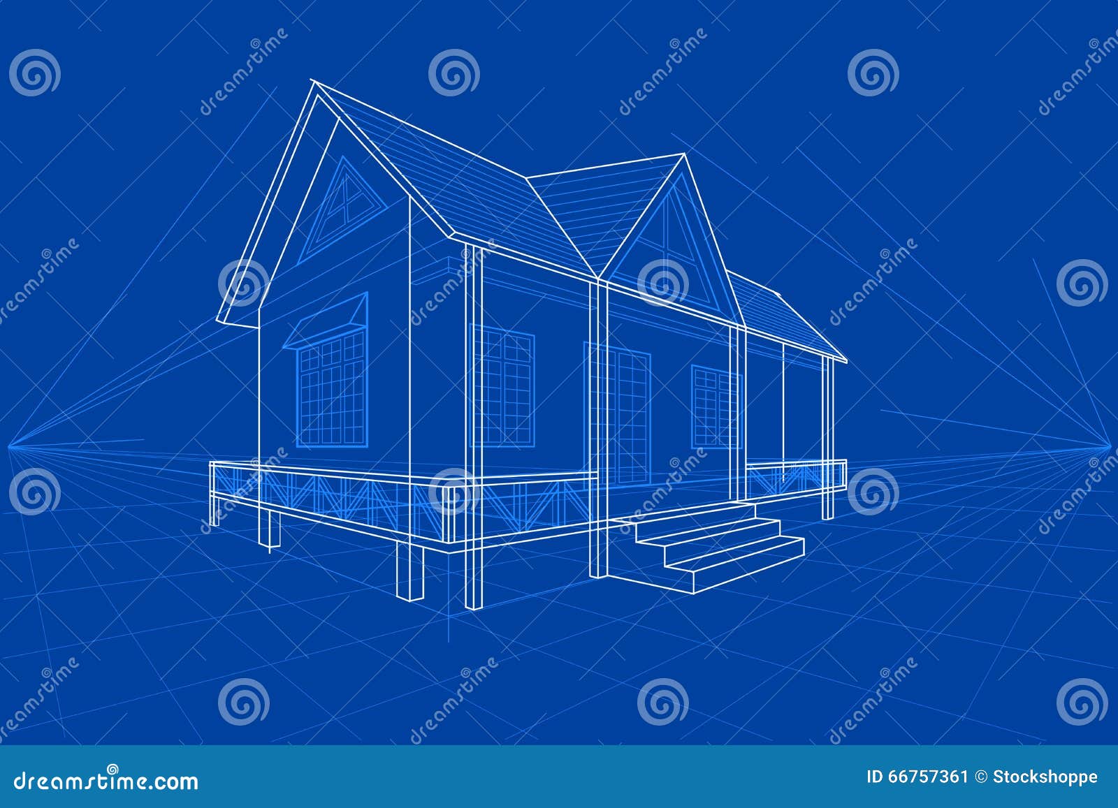 Blueprint of Building stock vector. Illustration of construction - 66757361