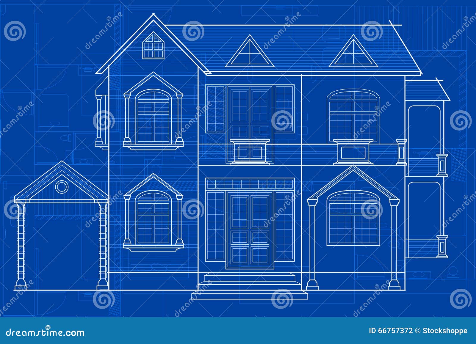 Blueprint of Building stock vector. Illustration of background - 66757372