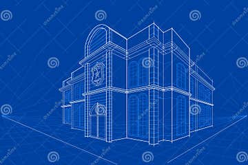 Blueprint of Building stock vector. Illustration of layout - 66757459