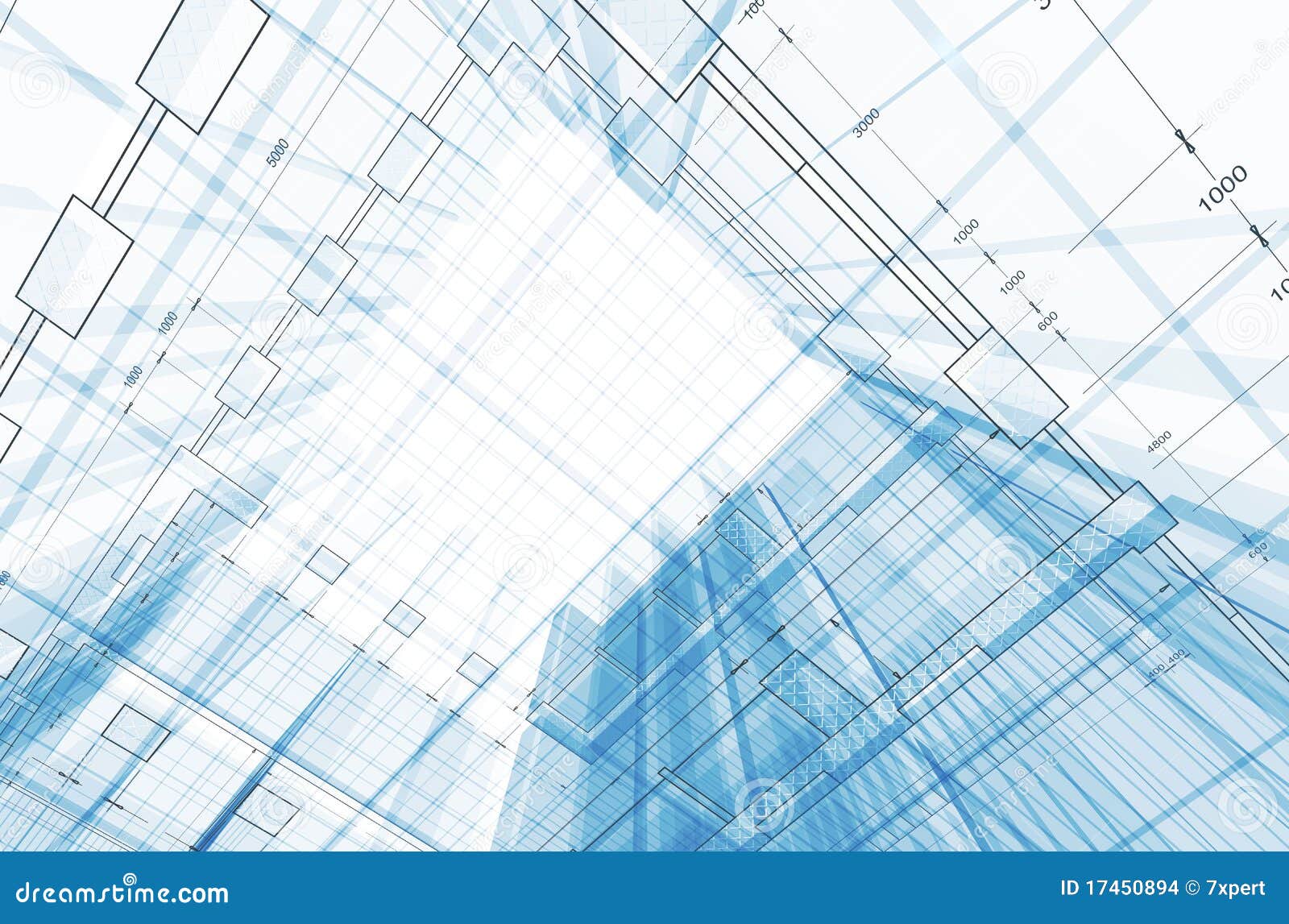 Blueprint concept stock illustration. Illustration of render - 17450894