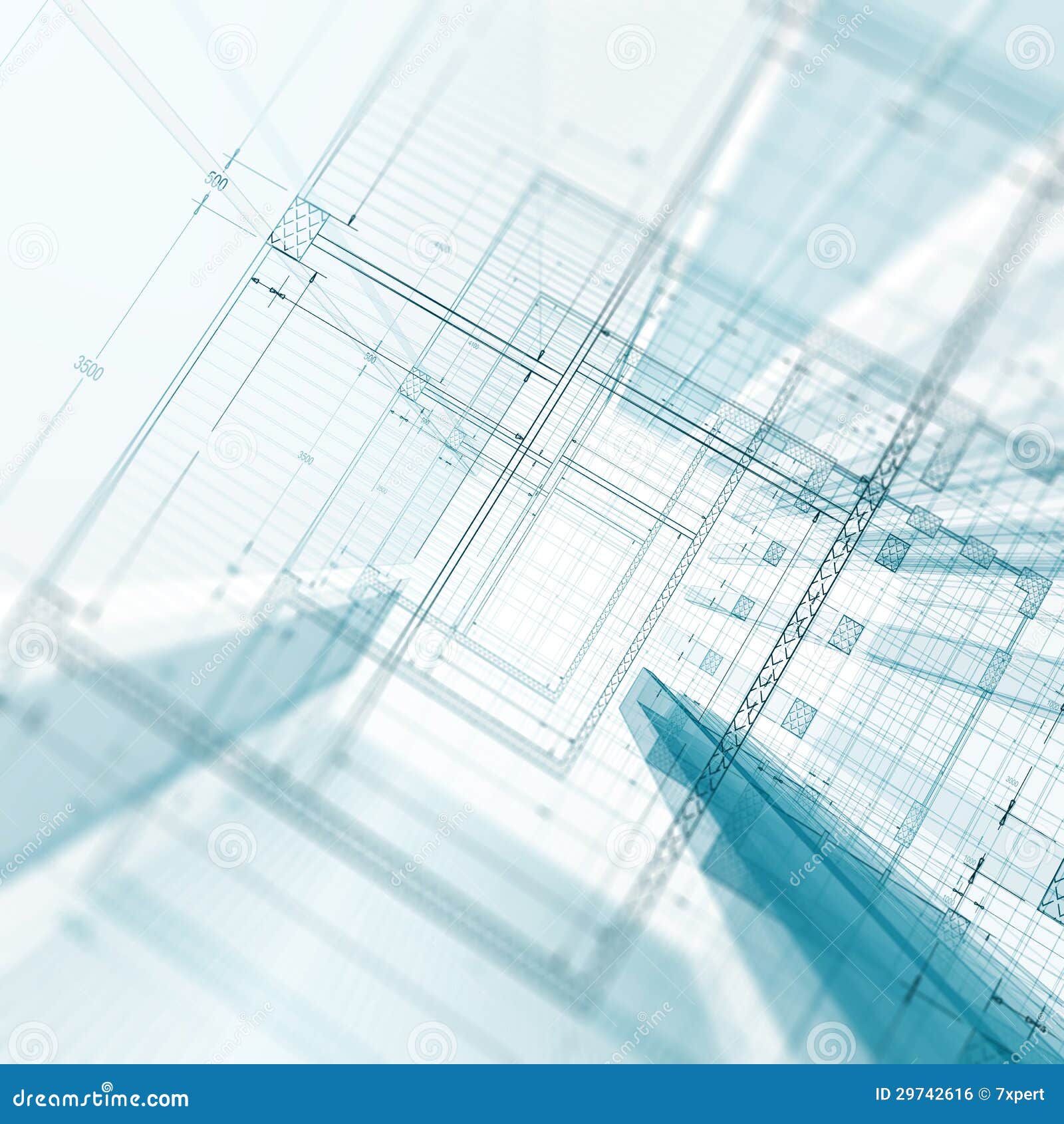 Blueprint concept stock illustration. Illustration of apartment - 29742616