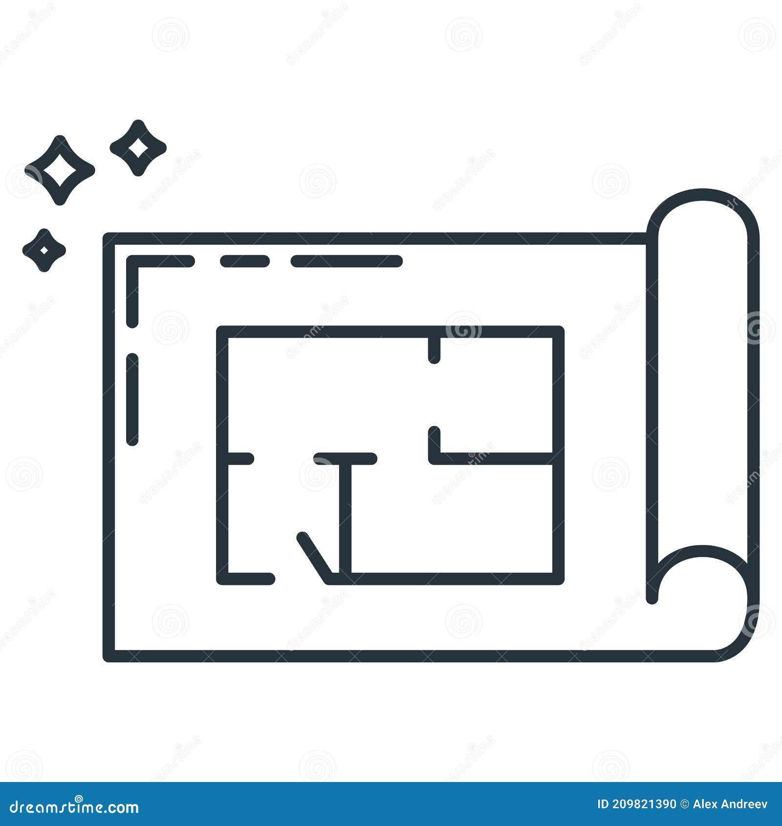 Blueprint Construction Building House Icon, Concept Engineering Drawing ...