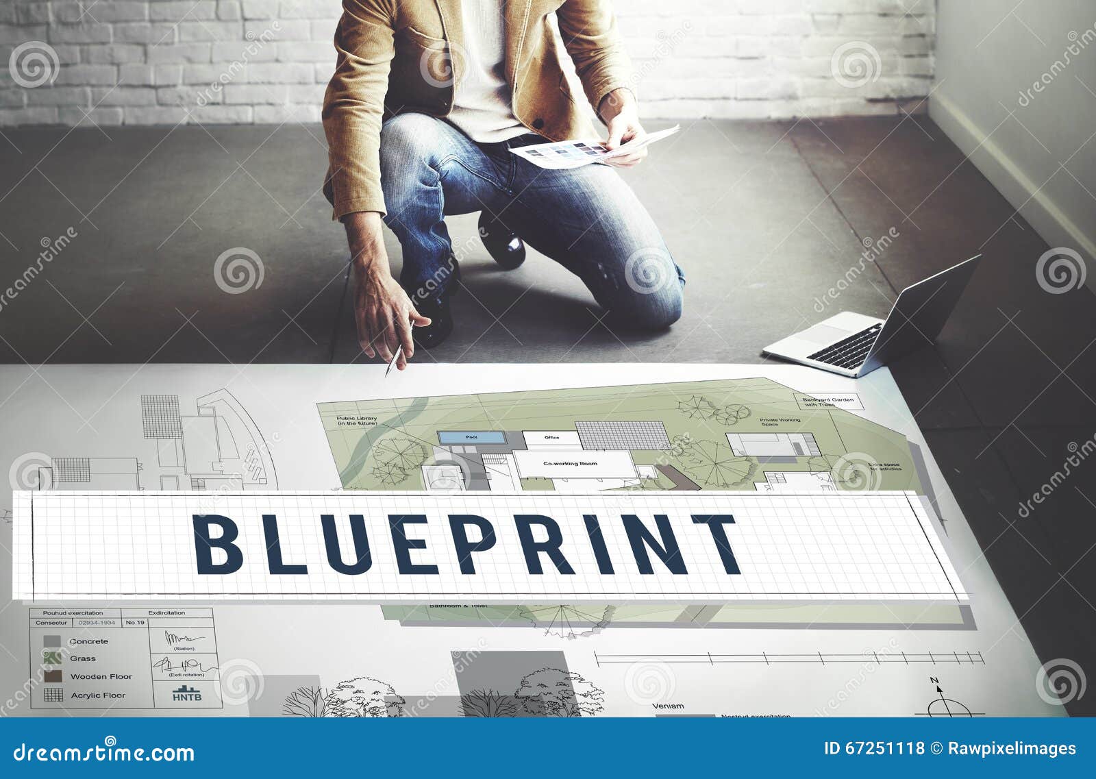 Blueprint Craft Architecture Design Ideas Construct Concept Stock Photo ...