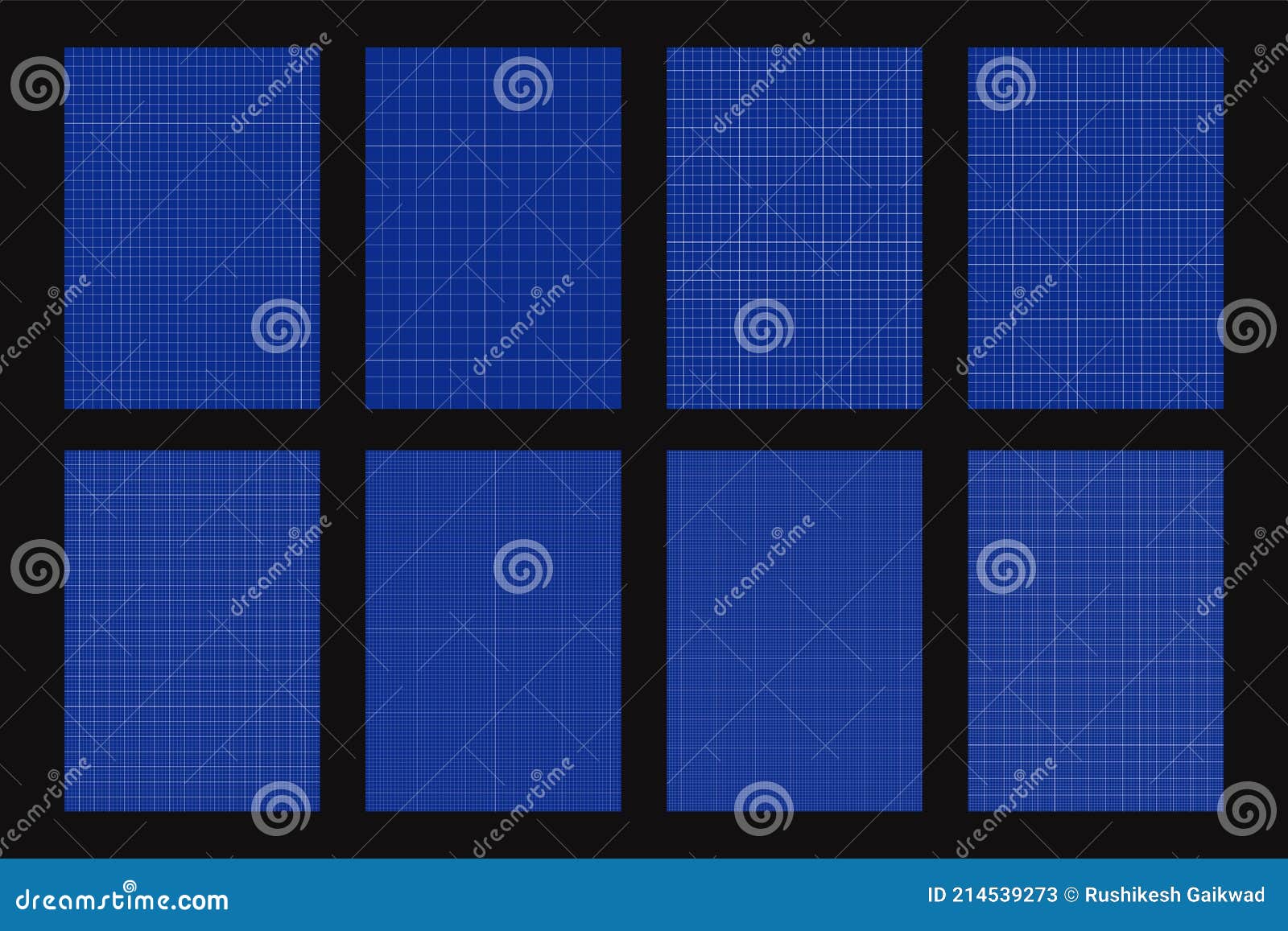 Blueprint Paper Sheets Collection Stock Vector - Illustration of ...