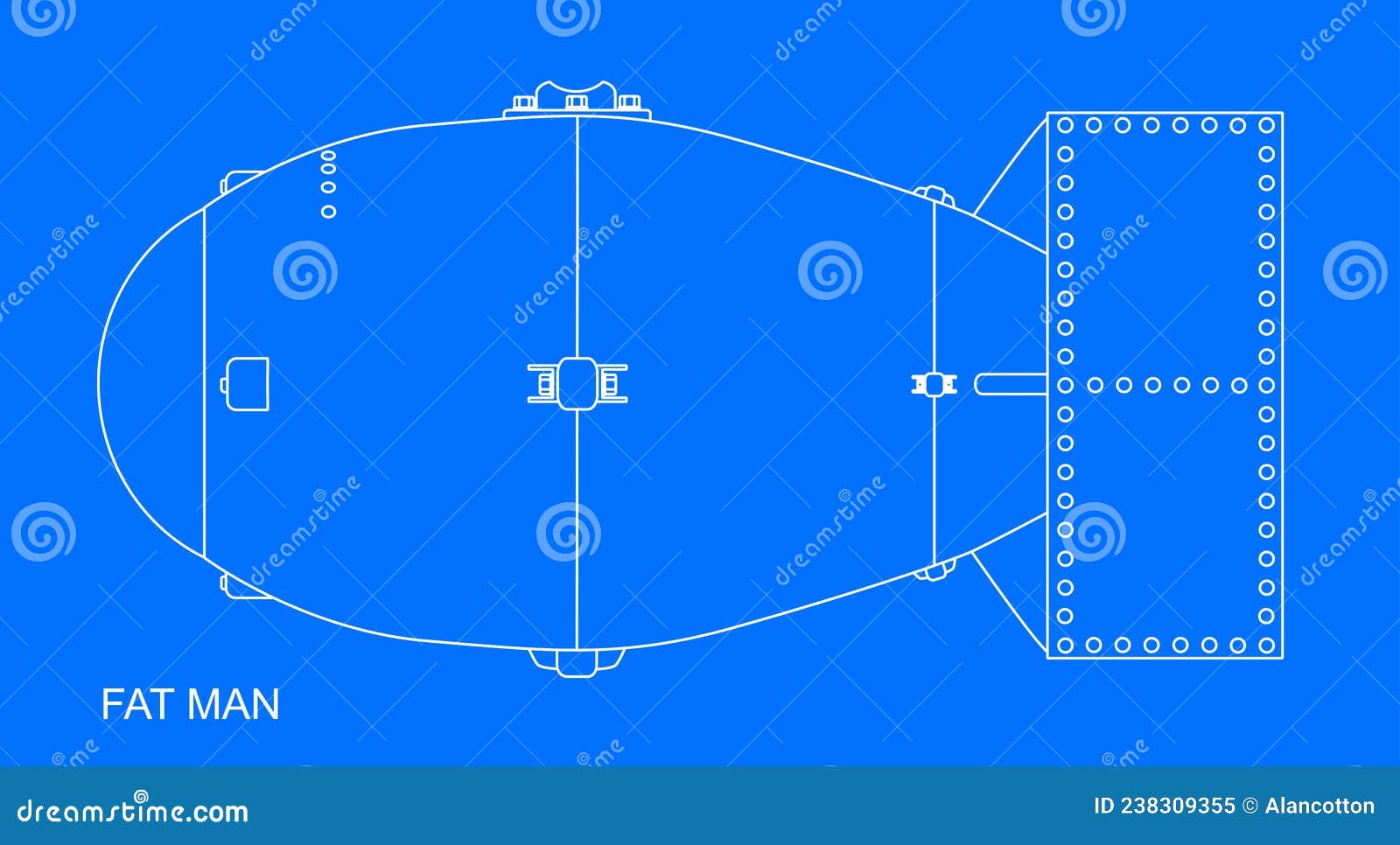 Atomic Bomb Spoof Blueprint Stock Vector - Illustration of blueprint ...