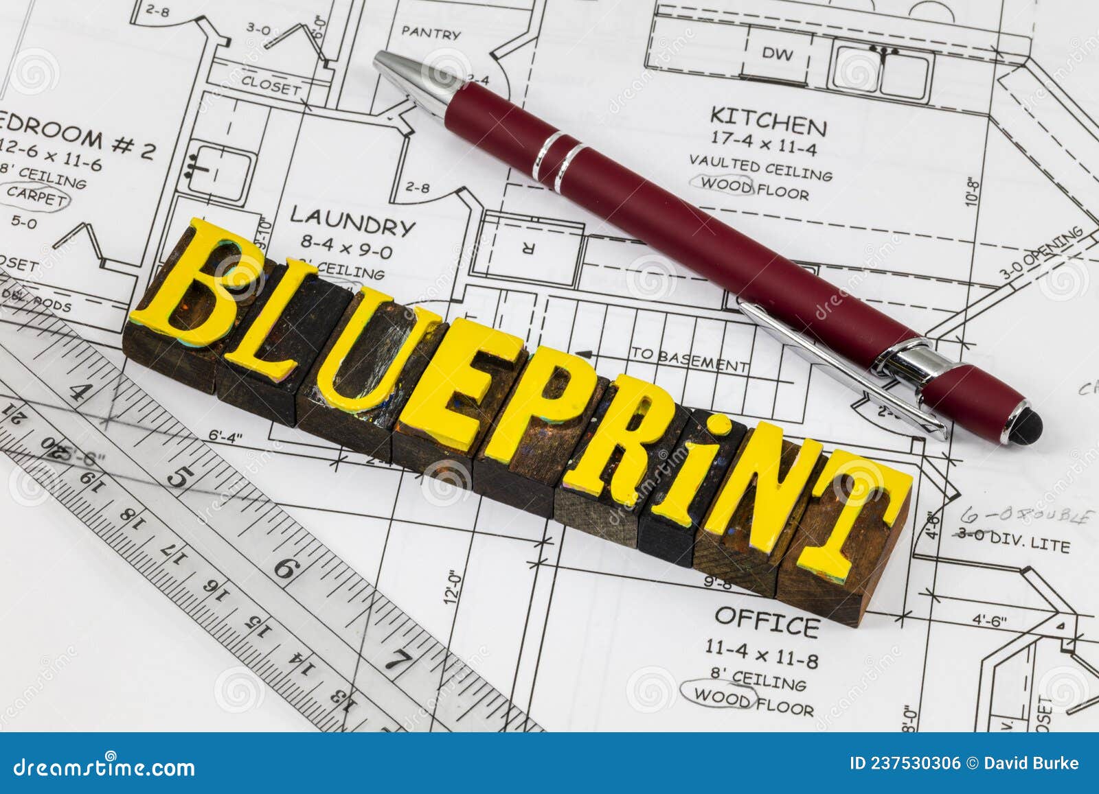 Blueprint Engineering Project Architecture Engineer Design Vector ...