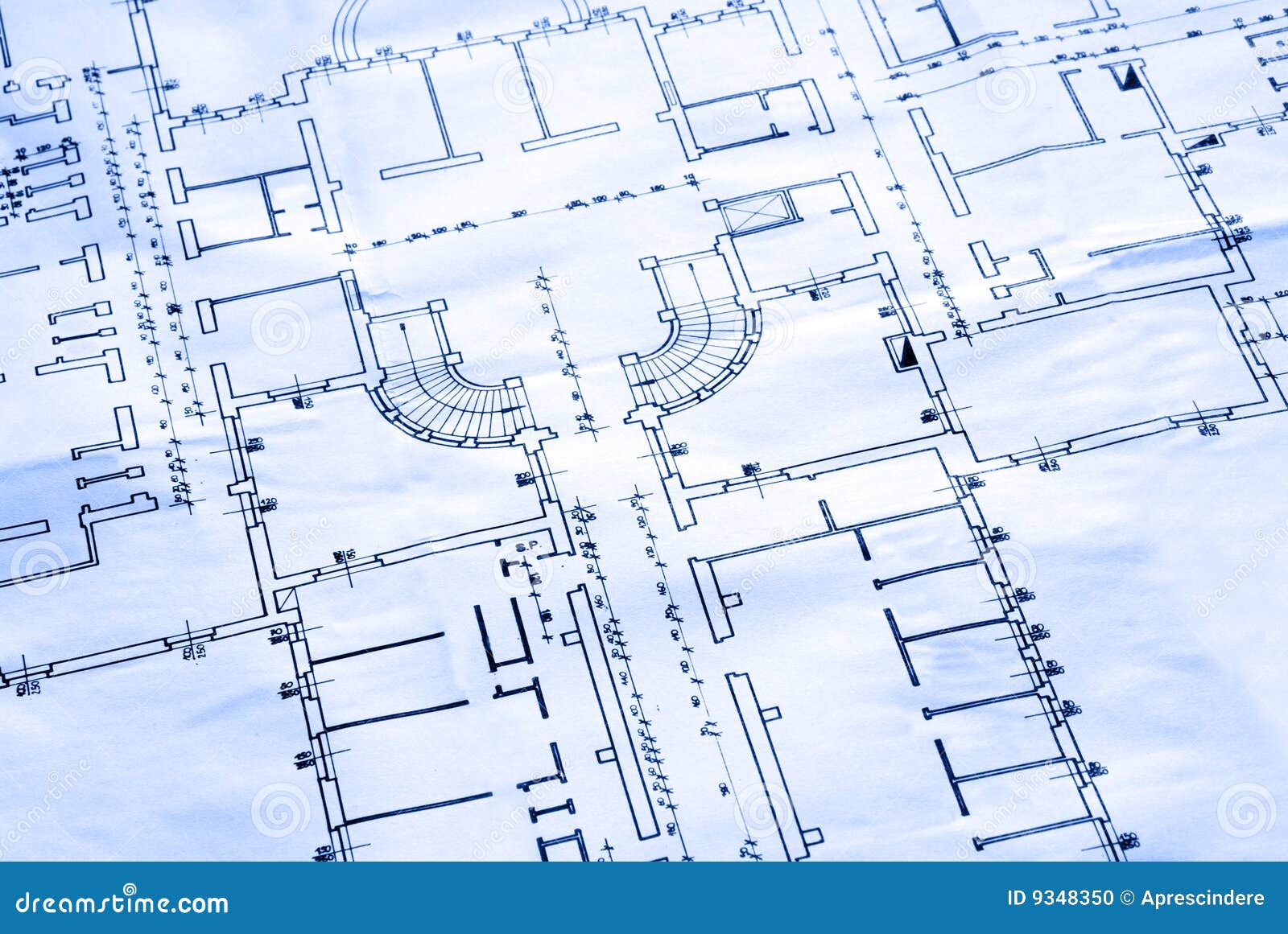 Blueprint - The Floor Plan Stock Photography | CartoonDealer.com #9348350
