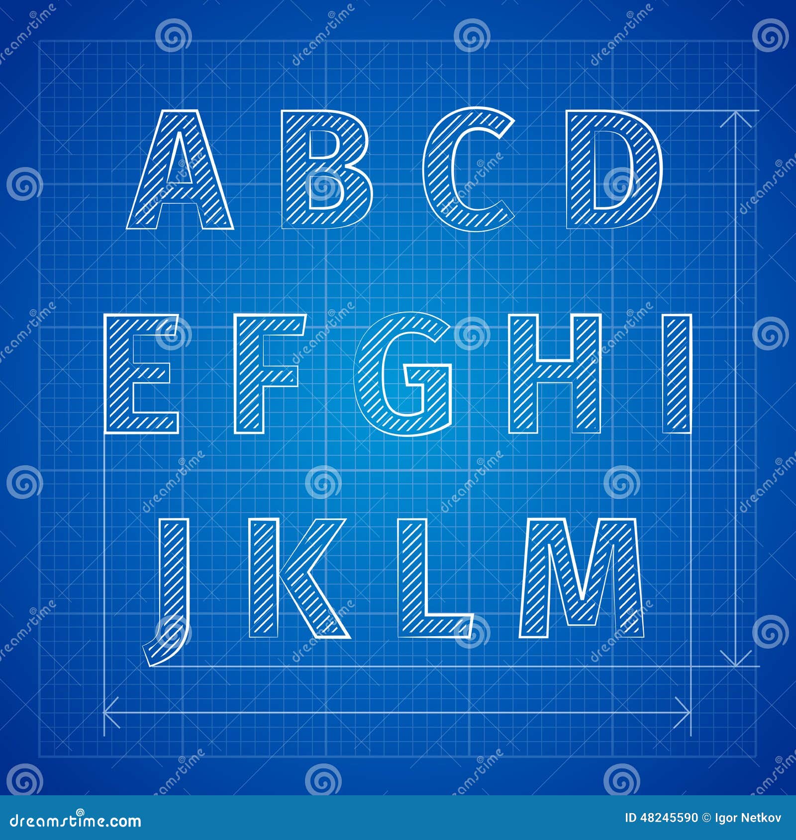 Blueprint font stock vector. Illustration of printing - 48245590 Blueprint font stock vector. Illustration of printing - 48245590