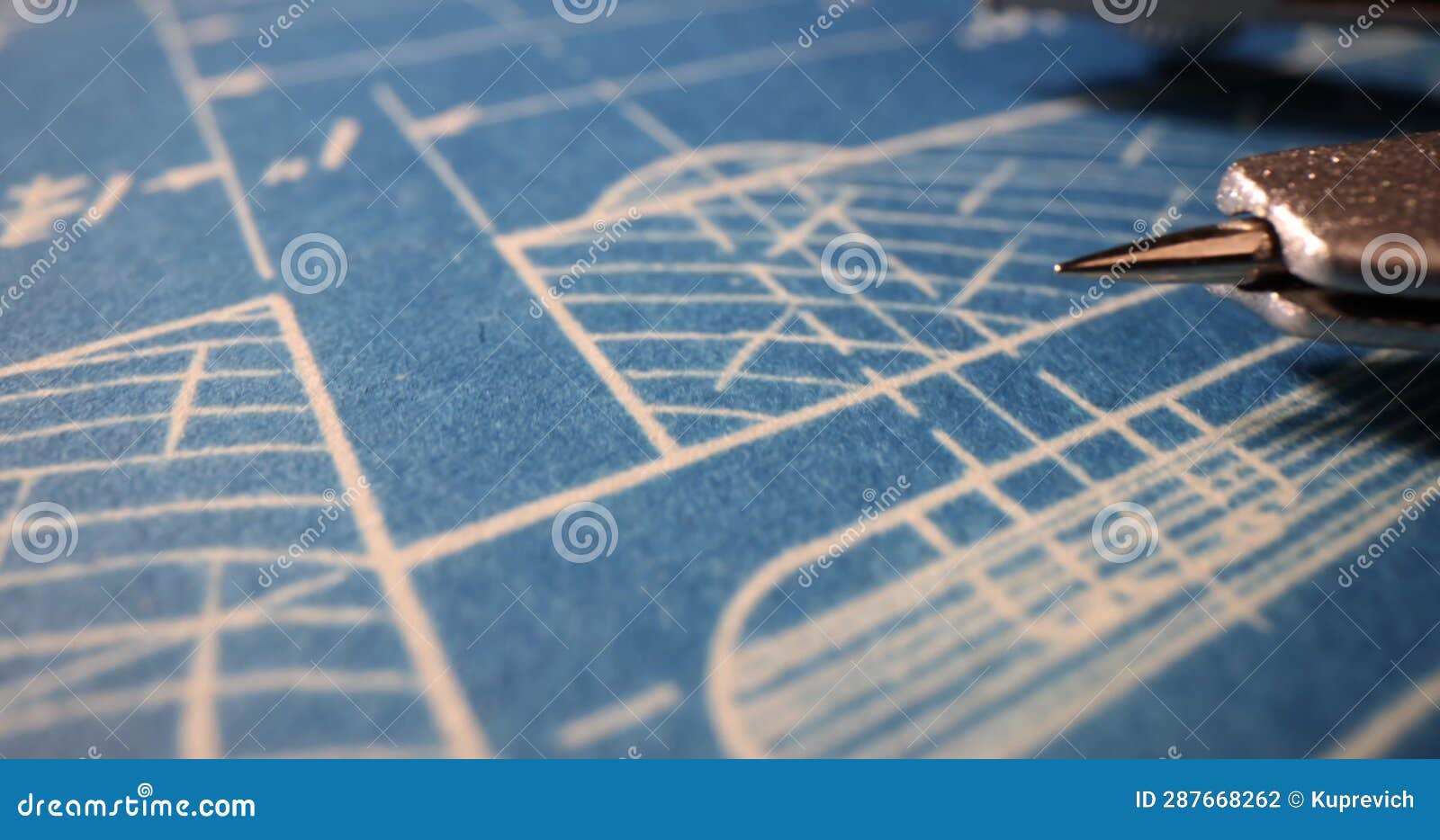 Blueprint with Formulas for Solving Mathematical Problems Stock Footage ...