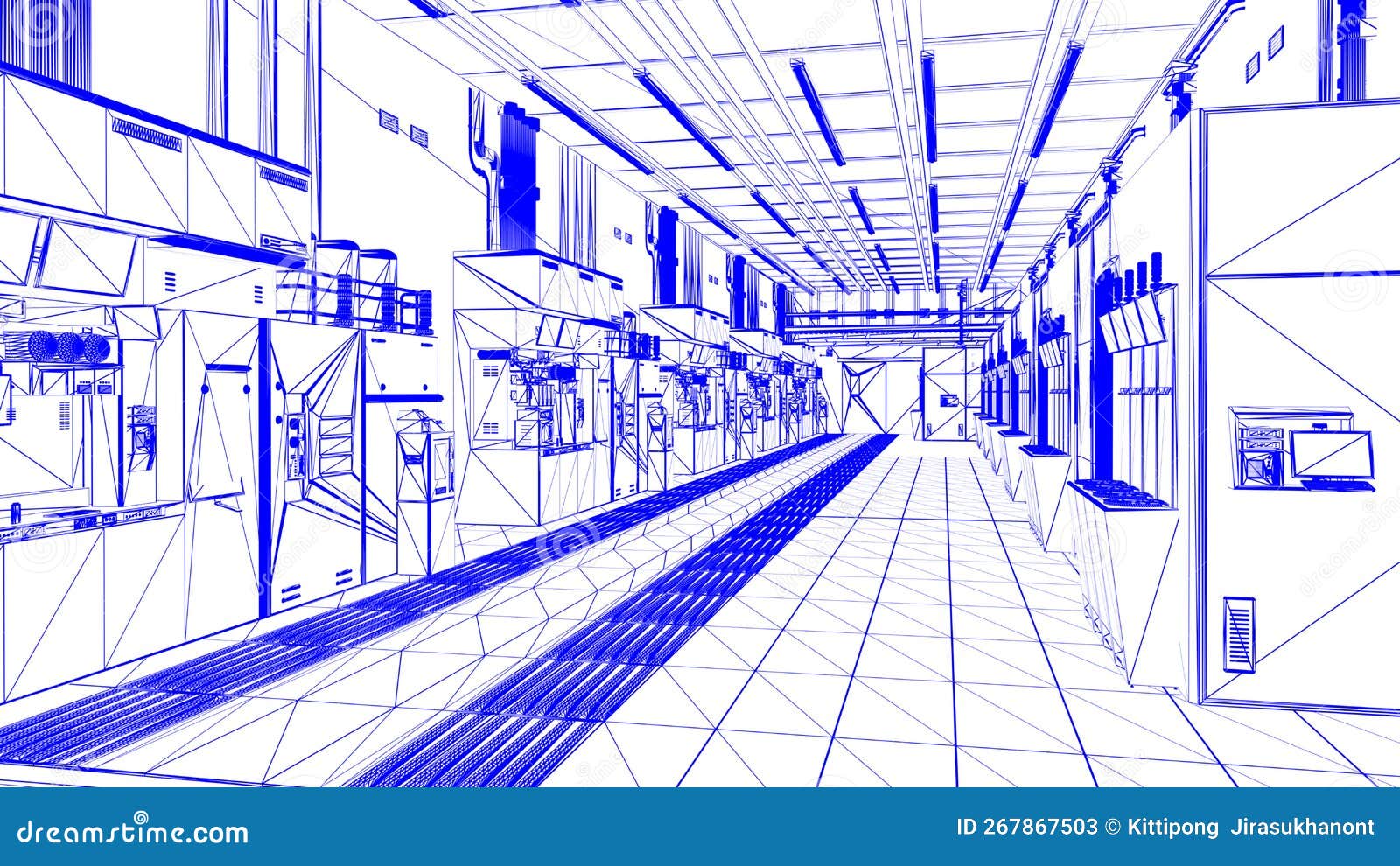Blueprint of Futuristic Semiconductor Manufacturing Factory or ...
