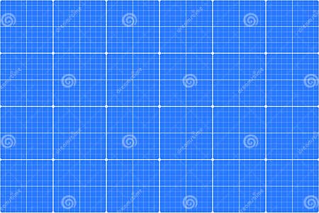 Blueprint Graph Paper. Seamless Pattern. Blue School Background. Grey ...