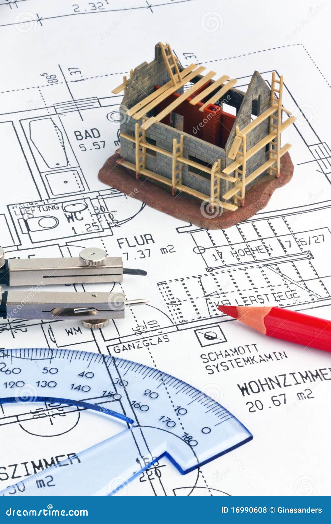 Blueprint of a House. Construction Stock Photo - Image of expansion ...