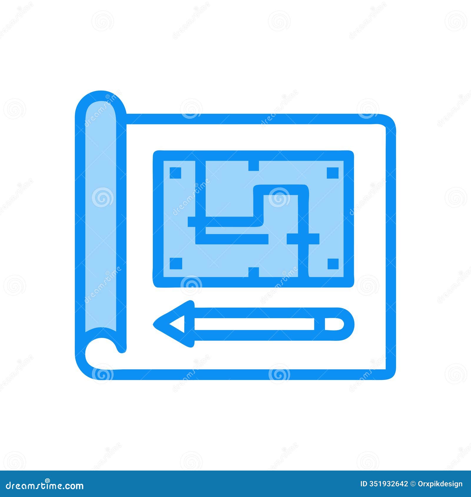 Blueprint Icon for Design stock vector. Illustration of study - 351932642