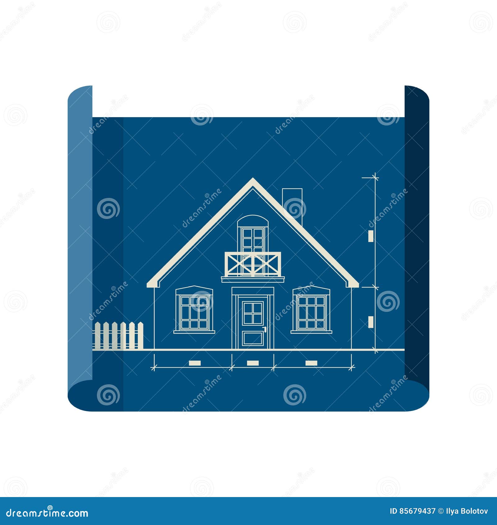 Blueprint Icon Cartoon Vector | CartoonDealer.com #85679437