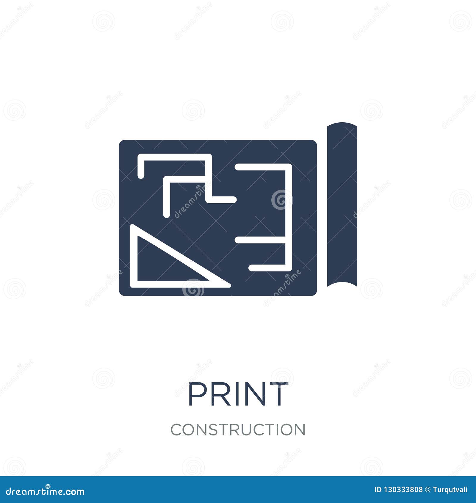 Blueprint Icon. Trendy Flat Vector Blueprint Icon on White Background ...