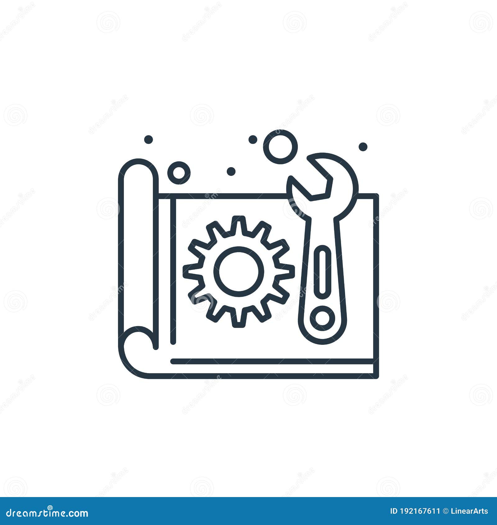 Blueprint Icon Vector from Labour Day Concept. Thin Line Illustration ...