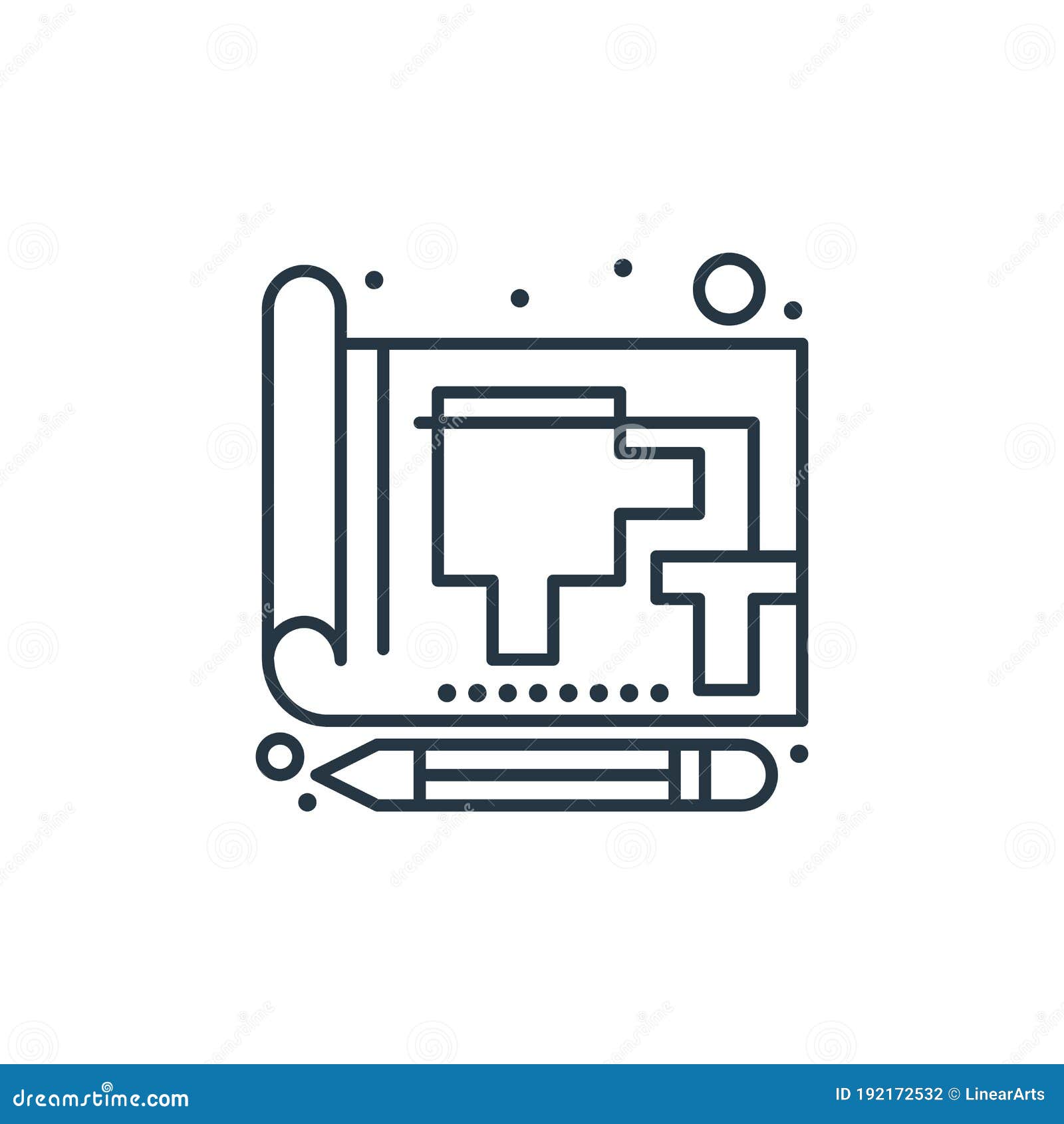 Blueprint Icon Vector from Labour Day Concept. Thin Line Illustration ...