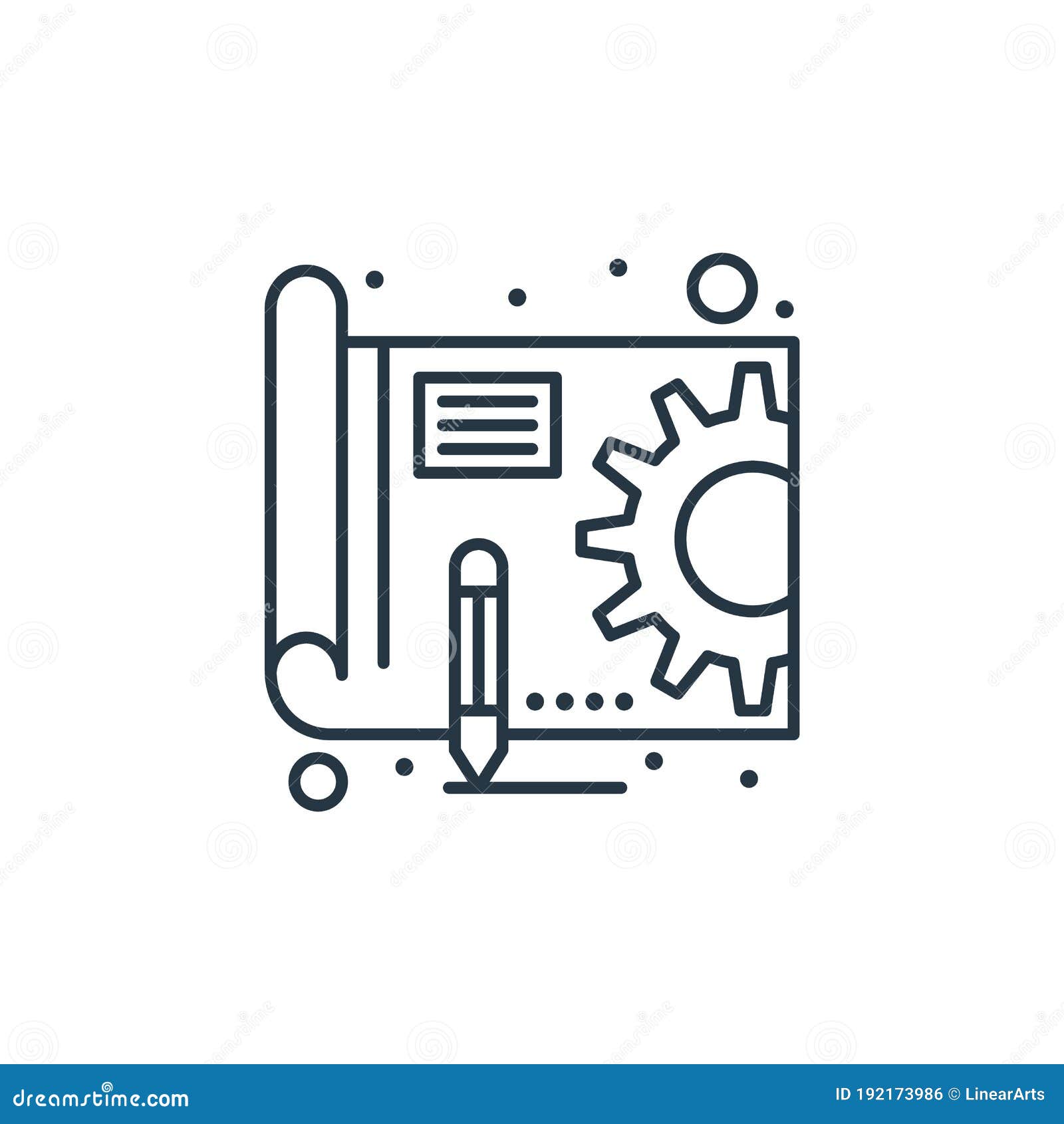 Blueprint Icon Vector from Labour Day Concept. Thin Line Illustration ...