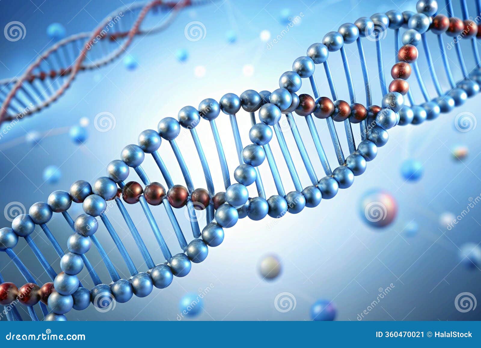 The Blueprint of Life: 3D Representation of DNA Strands Stock ...